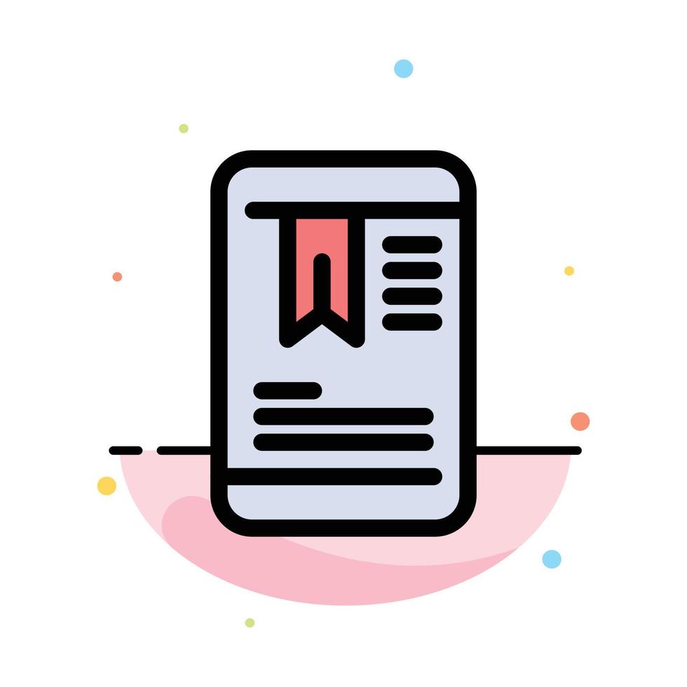 Mobile Tag OnEducation Abstract Flat Color Icon Template 13120611 ...