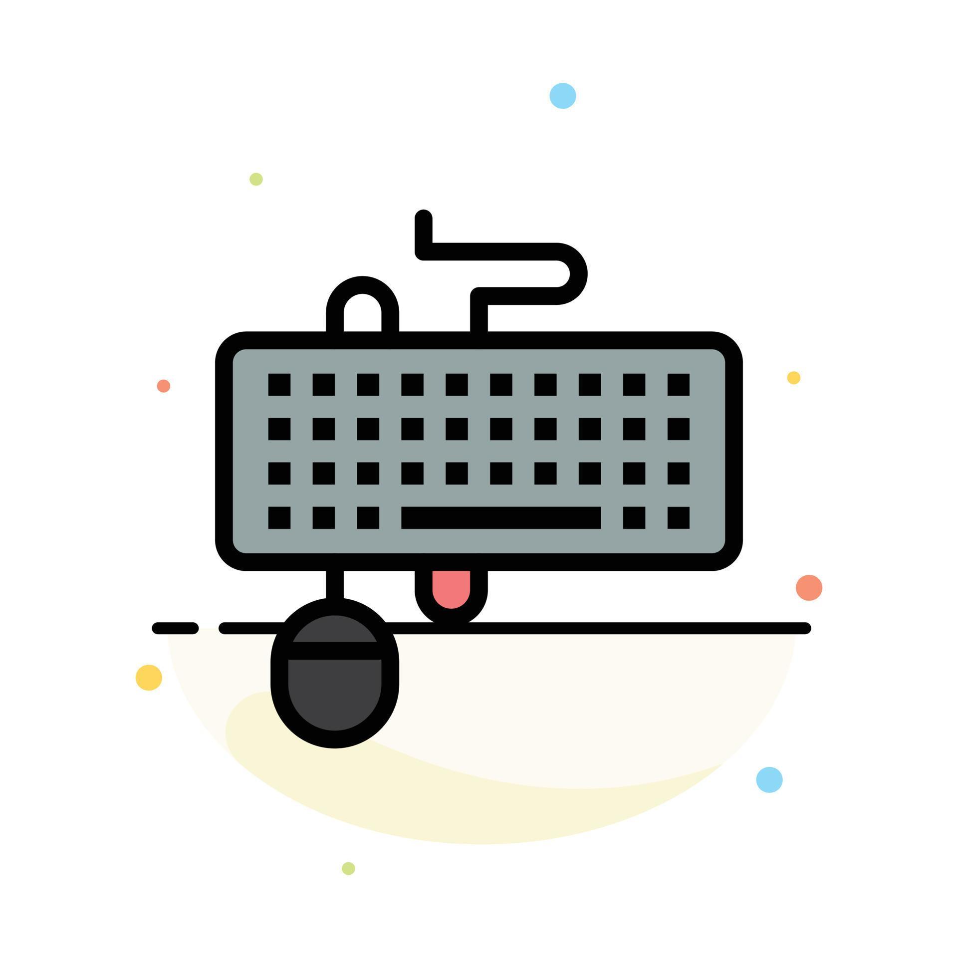 Device Interface Keyboard Mouse Obsolete Abstract Flat Color Icon Template 13120637 Vector Art