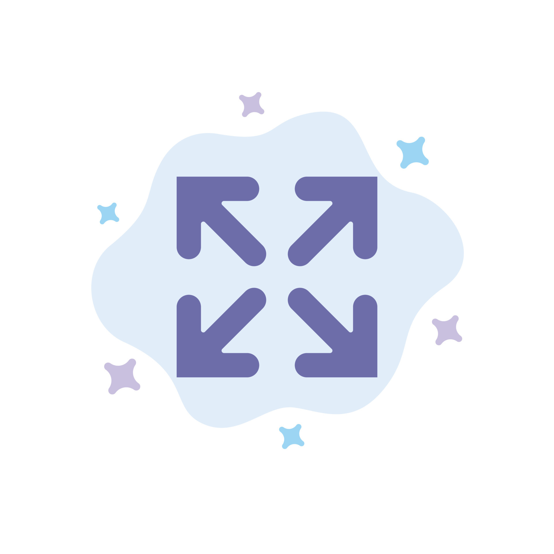 Arrow Direction Move Blue Icon On Abstract Cloud Background 13120716