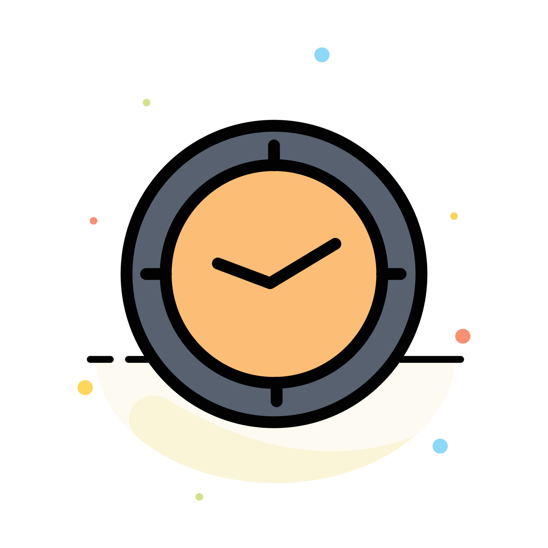 Watch Time Timer Clock Abstract Flat Color Icon Template 13120827