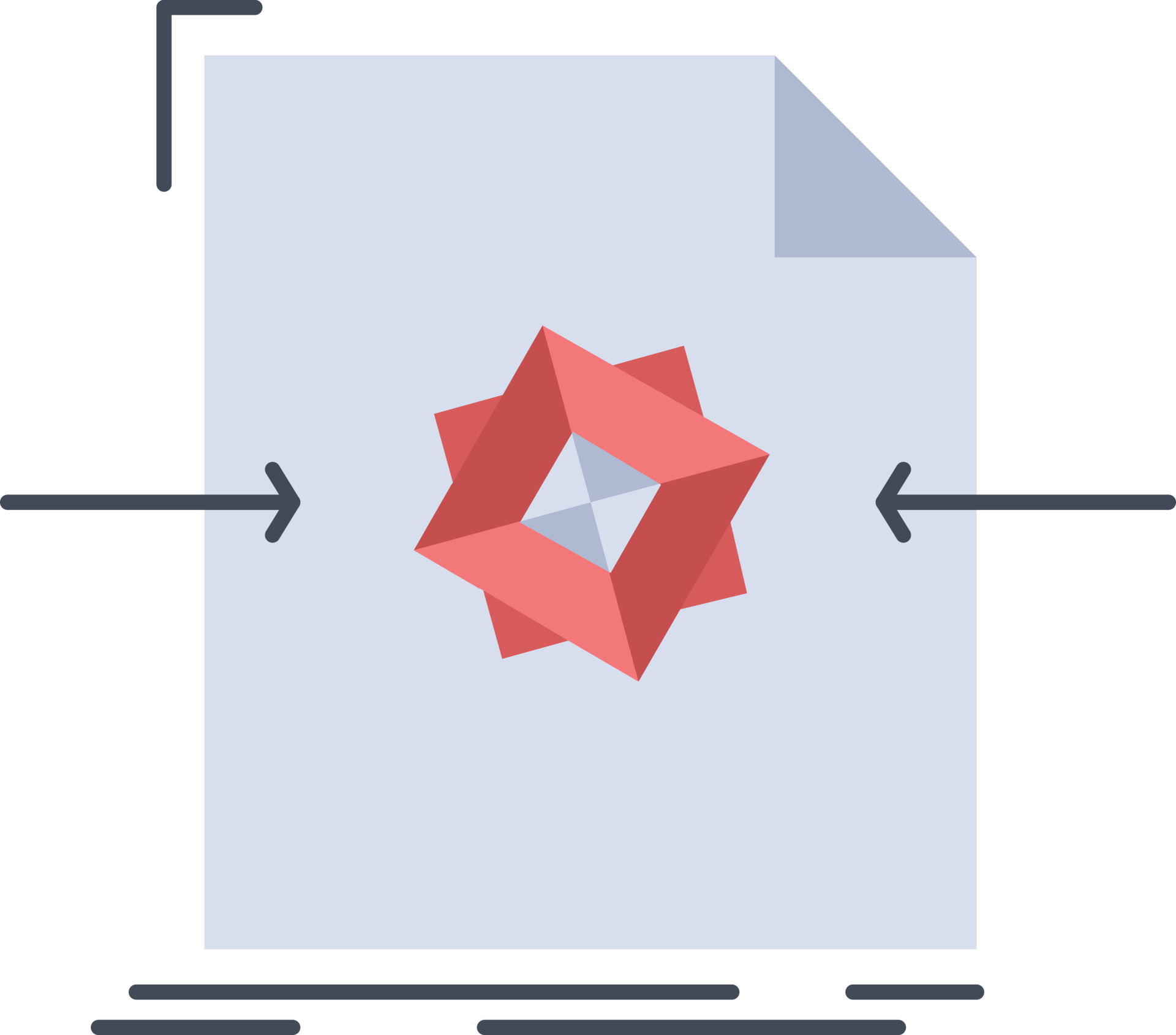 3d Document File Object Processing Flat Color Icon Vector 13120982 Vector Art At Vecteezy