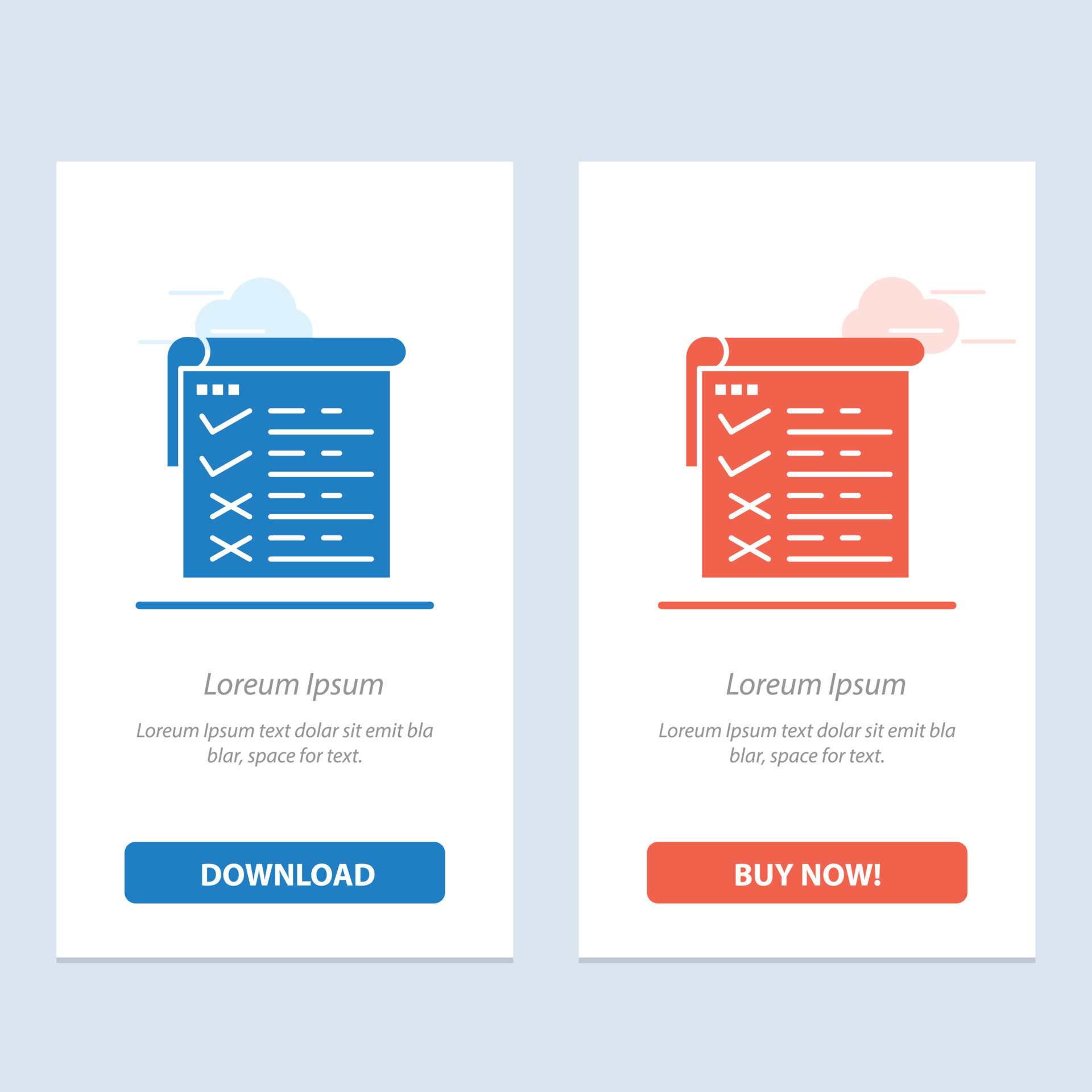 Checklist Testing Report Qa Blue And Red Download And Buy Now Web Widget Card Template 13121728