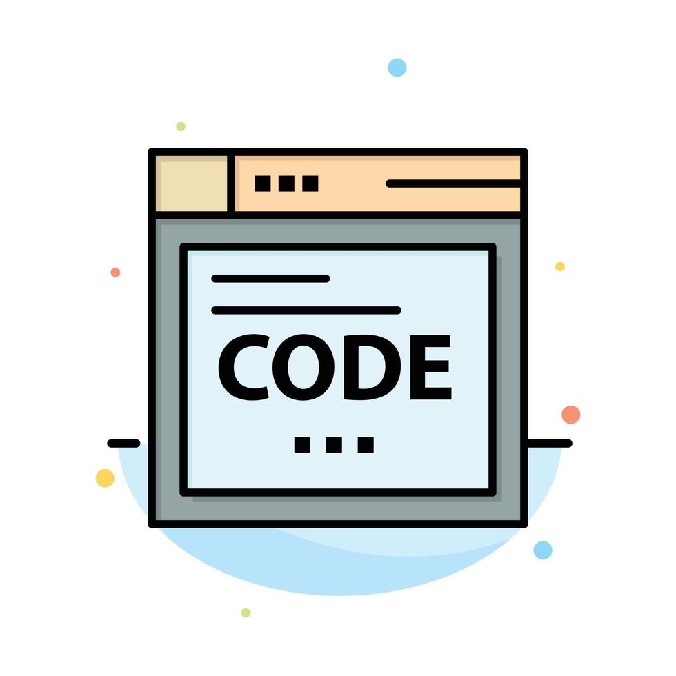 Browser Internet Code Coding Abstract Flat Color Icon Template 13121857 Vector Art At Vecteezy
