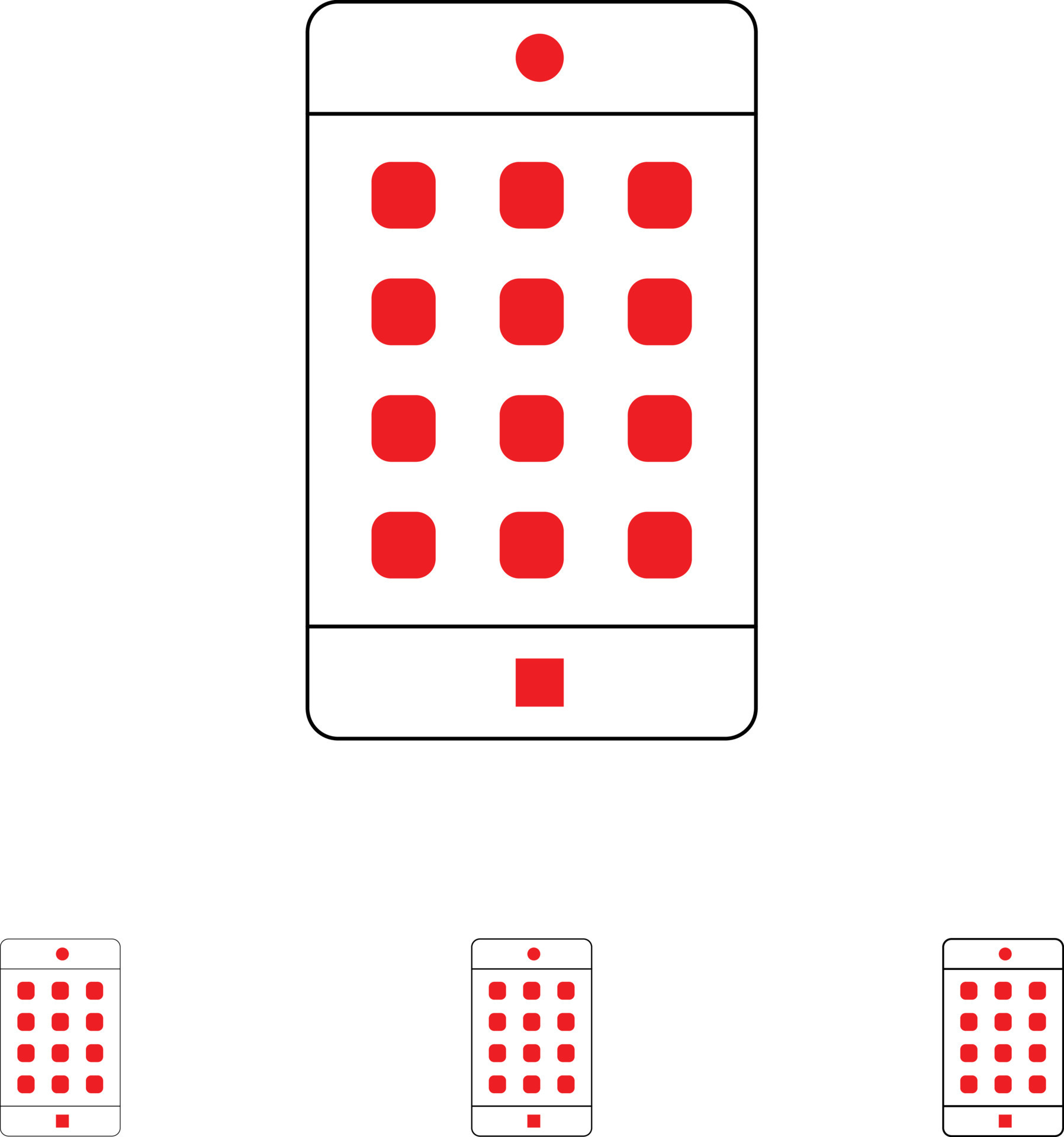 Application Mobile Mobile Application Password Bold And Thin Black Line