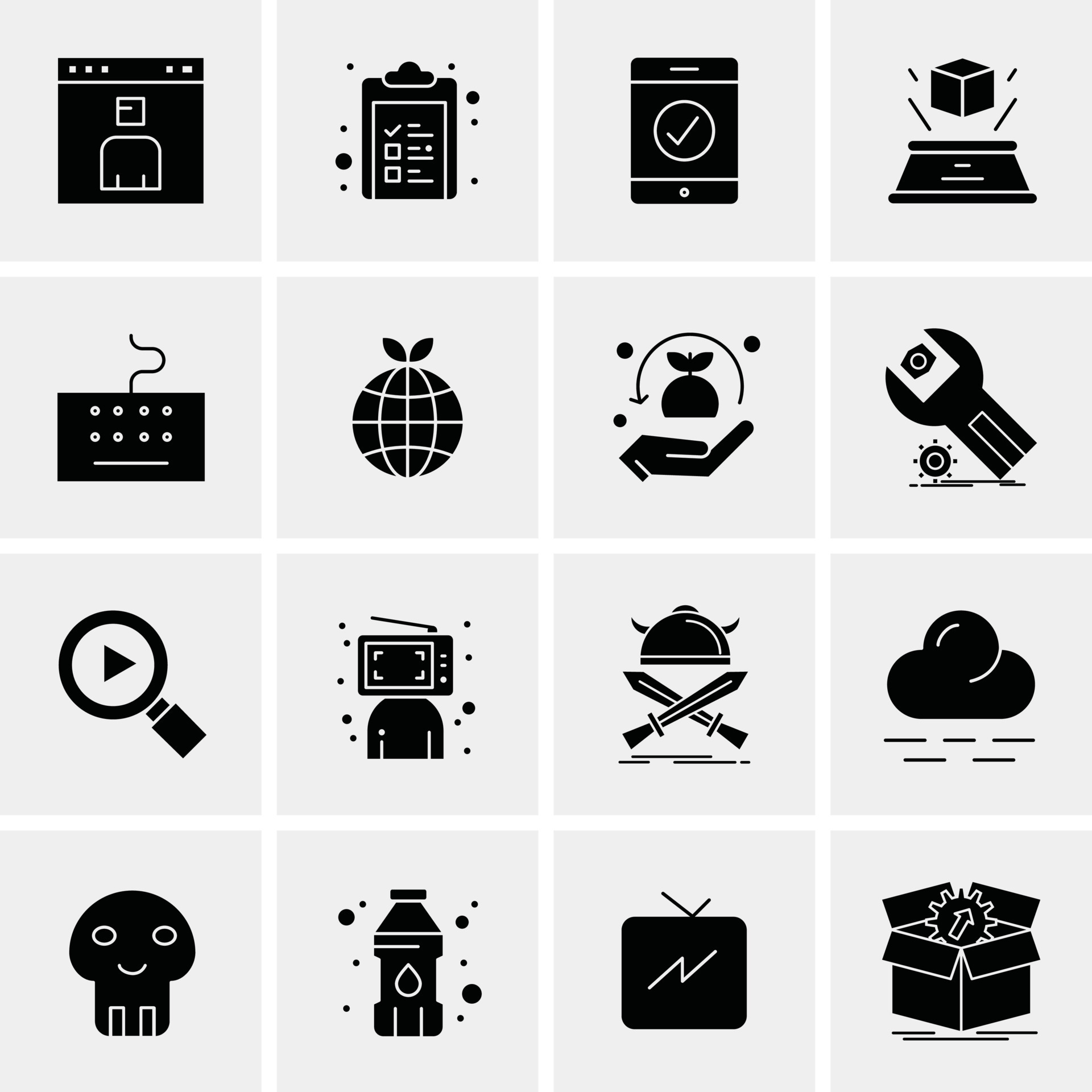 16 iconos universales de negocios vector ilustración de icono creativo para usar en proyectos ...