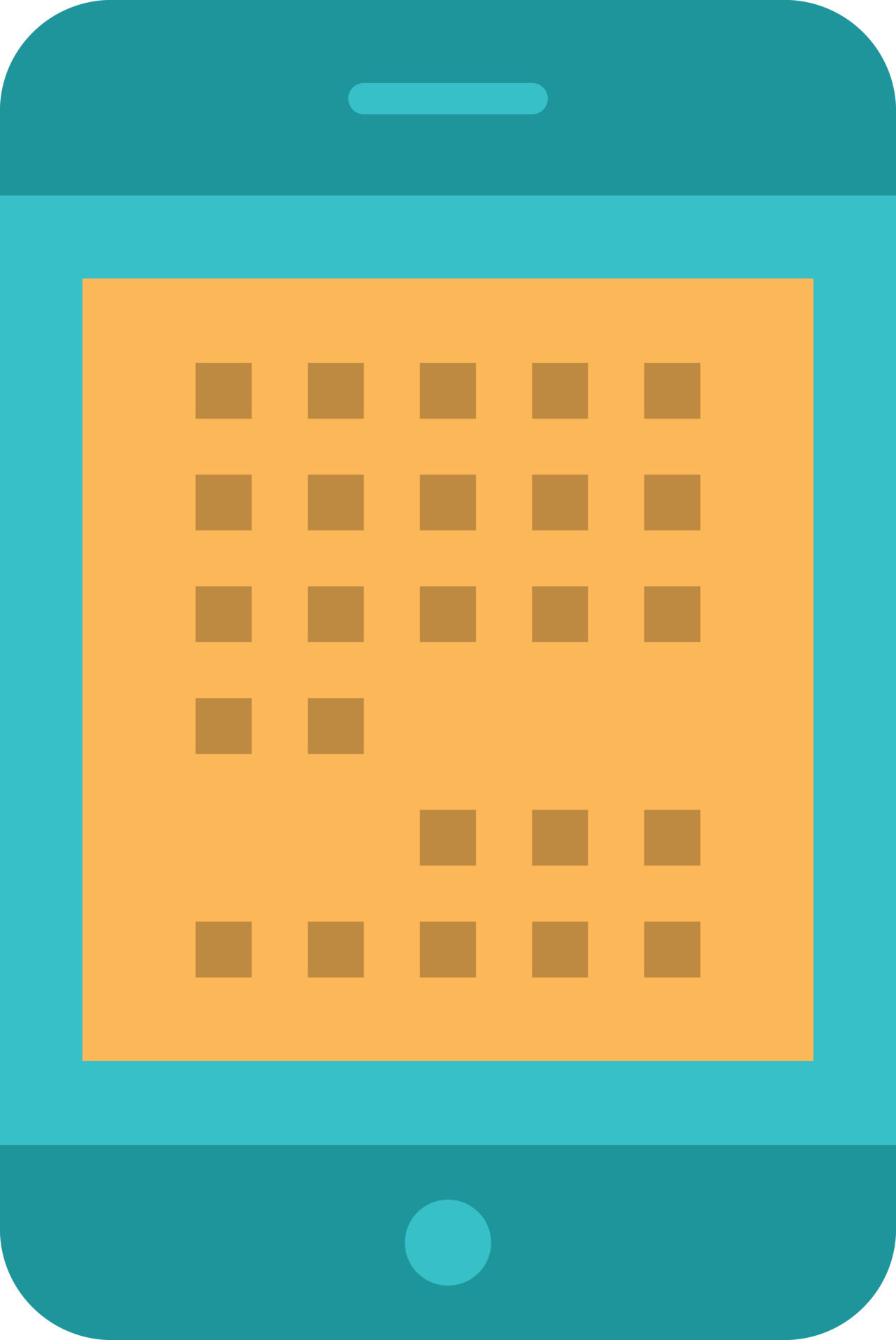 Phone Computer Device Digital Ipad Mobile Flat Color Icon Vector Icon