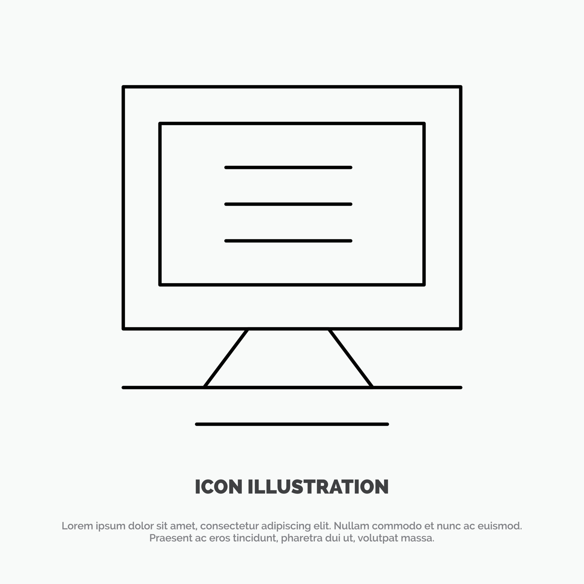 Monitor Computer Hardware Line Icon Vector 13122570 Vector Art at Vecteezy