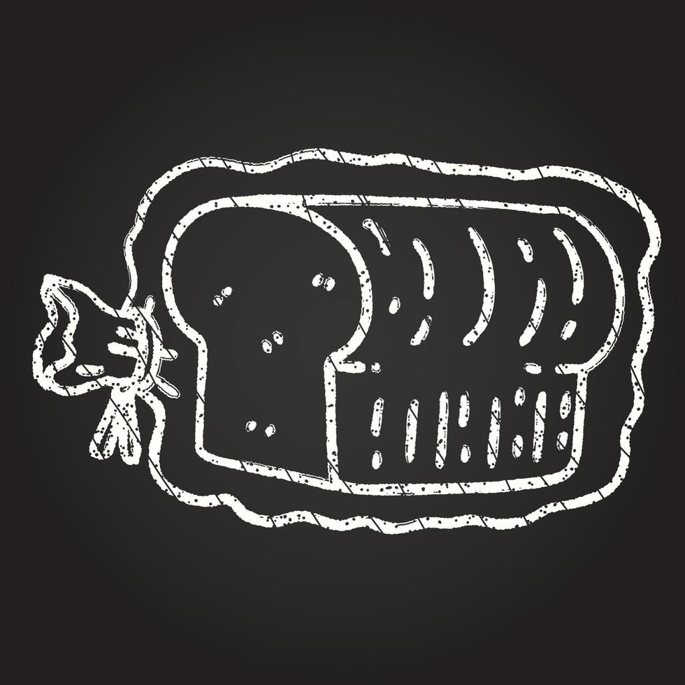 Packaged Bread Chalk Drawing 13126310 Vector Art at Vecteezy