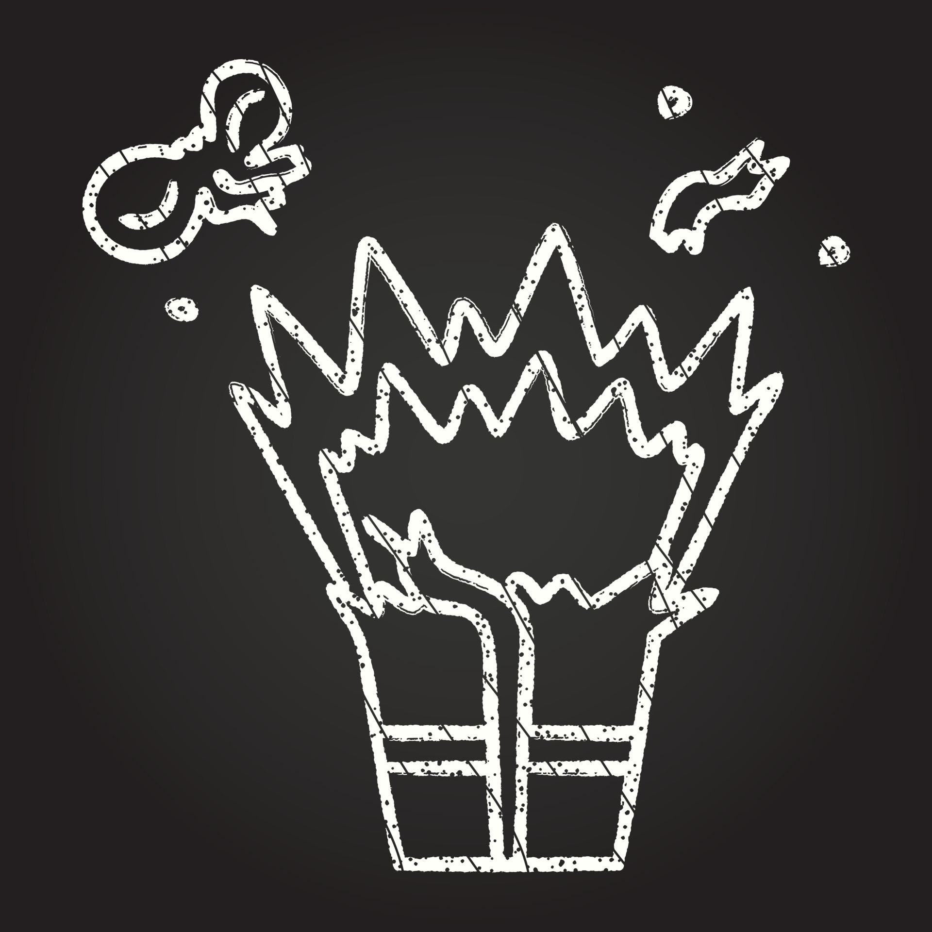 Exploding Present Chalk Drawing 13126727 Vector Art at Vecteezy