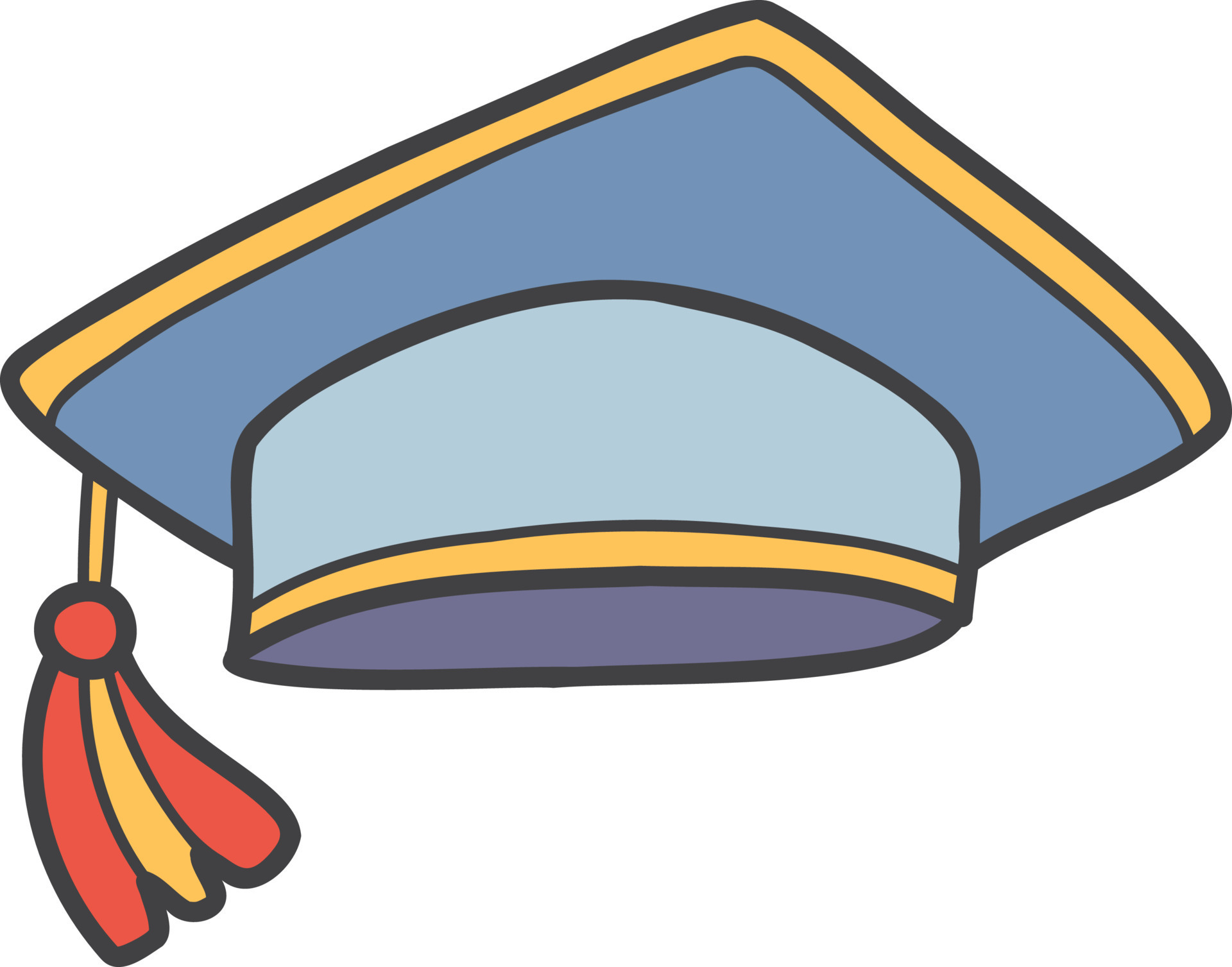 Hand Drawn Cute Graduation Cap Illustration 13127658 Vector Art At Vecteezy