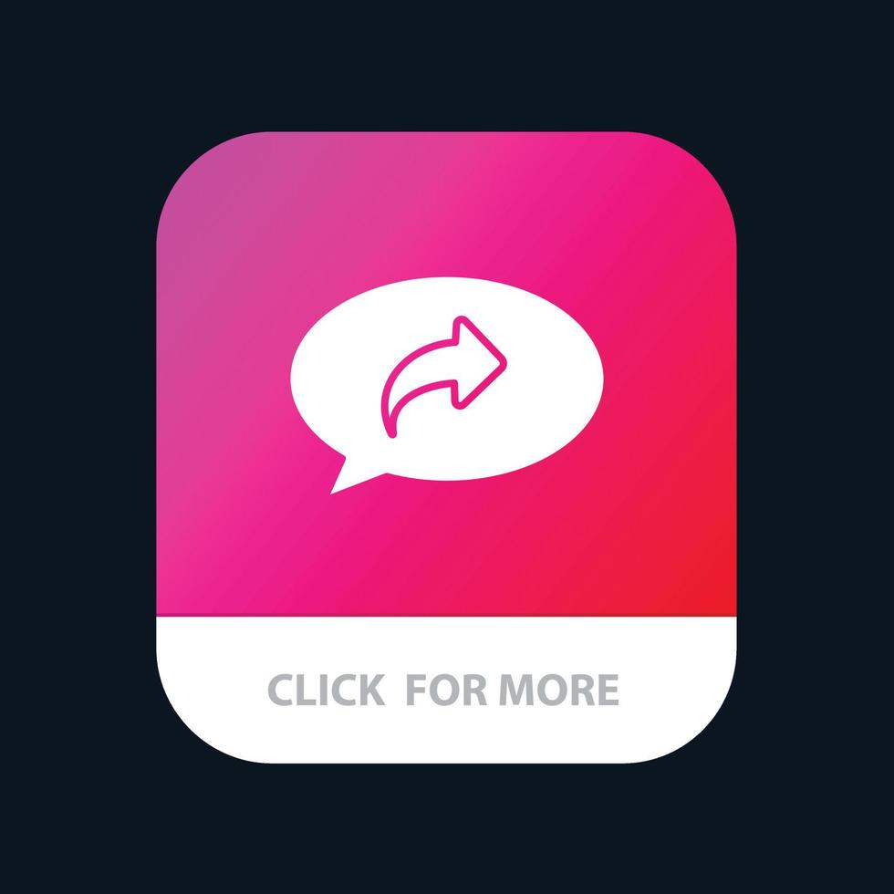Basic Chat Arrow Right Mobile App Button Android and IOS Glyph Version 13128624 Vector Art at ...