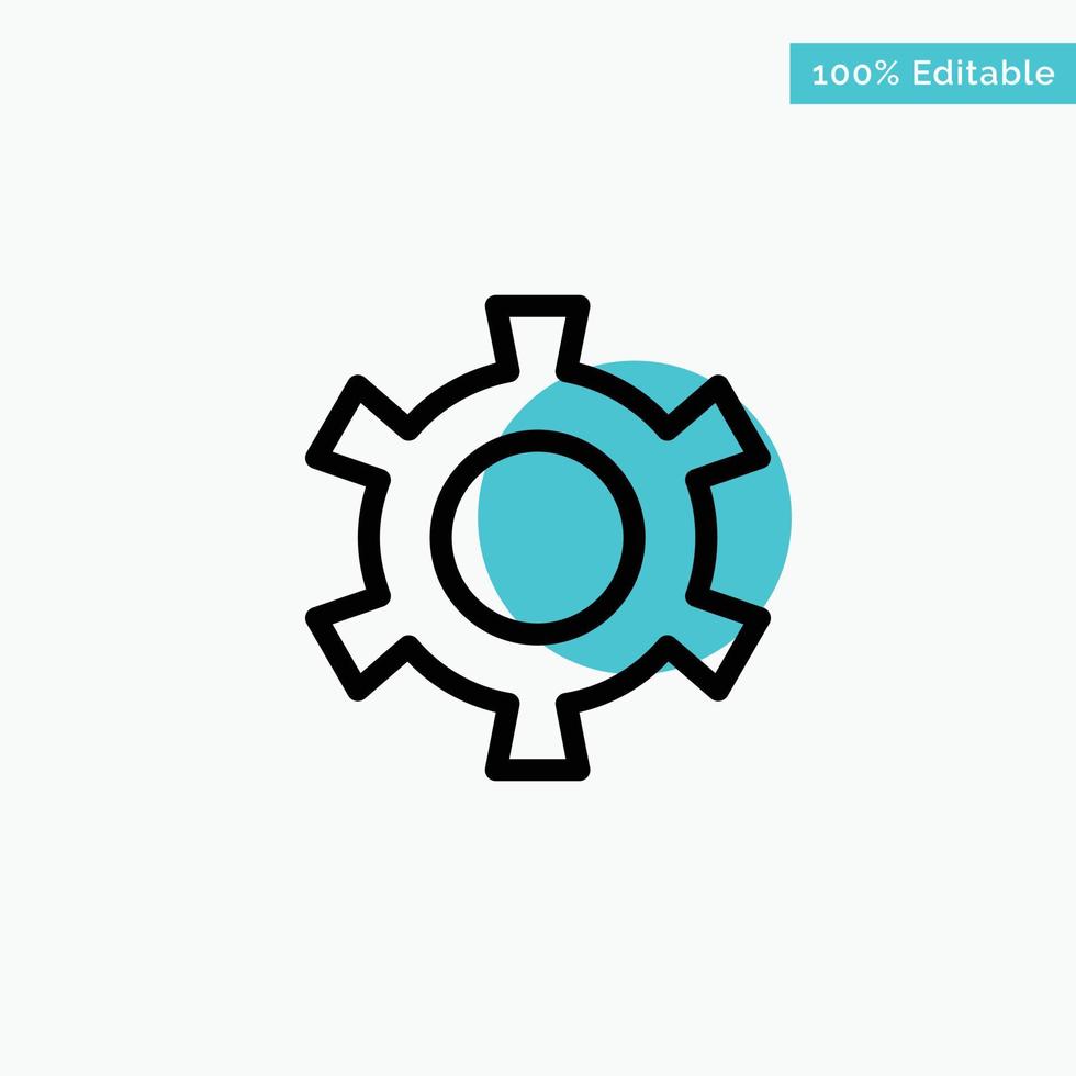 Cog Gear Setting turquoise highlight circle point Vector icon 13128890 ... Cog Gear Setting turquoise highlight circle point Vector icon 13128890 ...