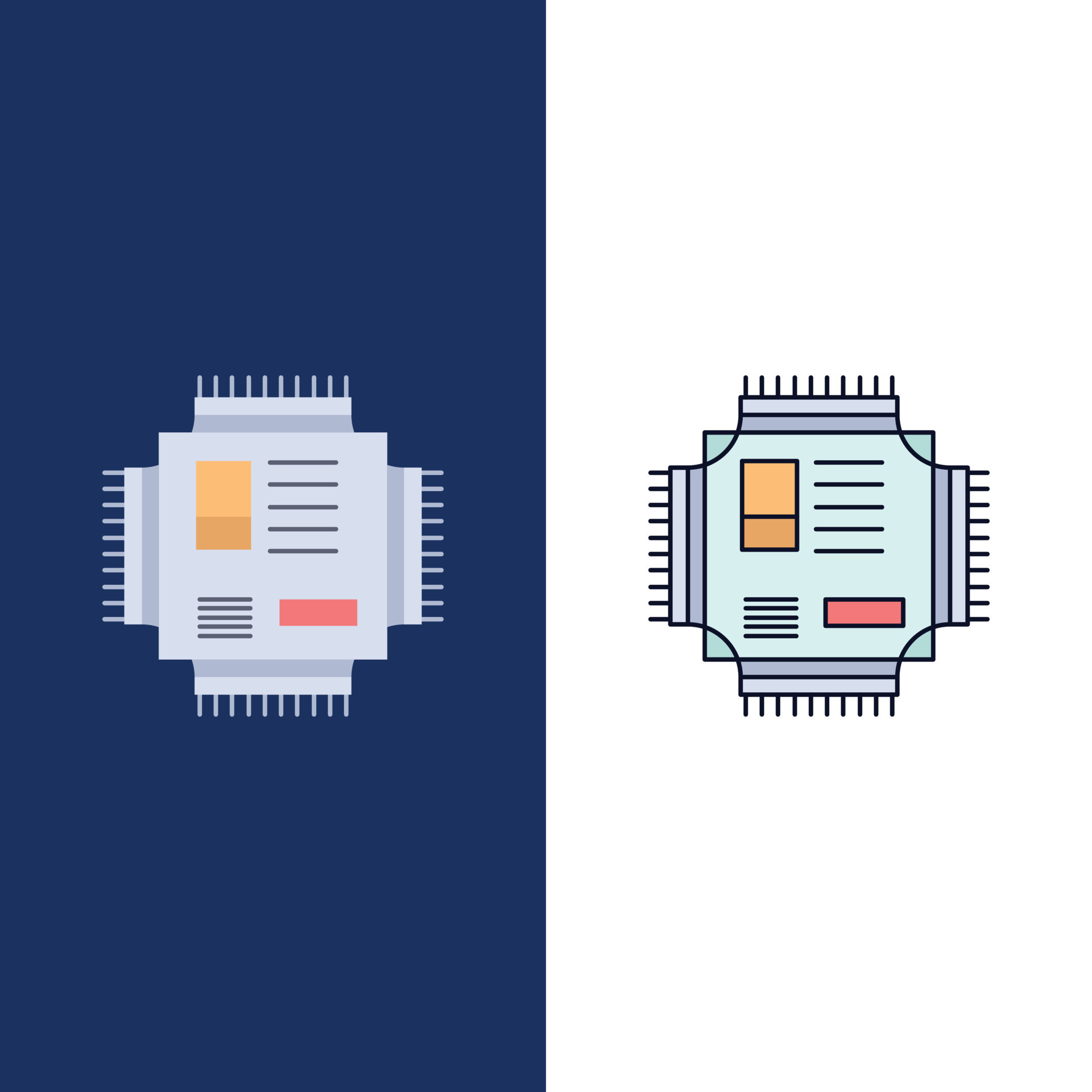 Chip cpu microchip processor technology Flat Color Icon Vector 13129193 ... Chip cpu microchip processor technology Flat Color Icon Vector 13129193 ...