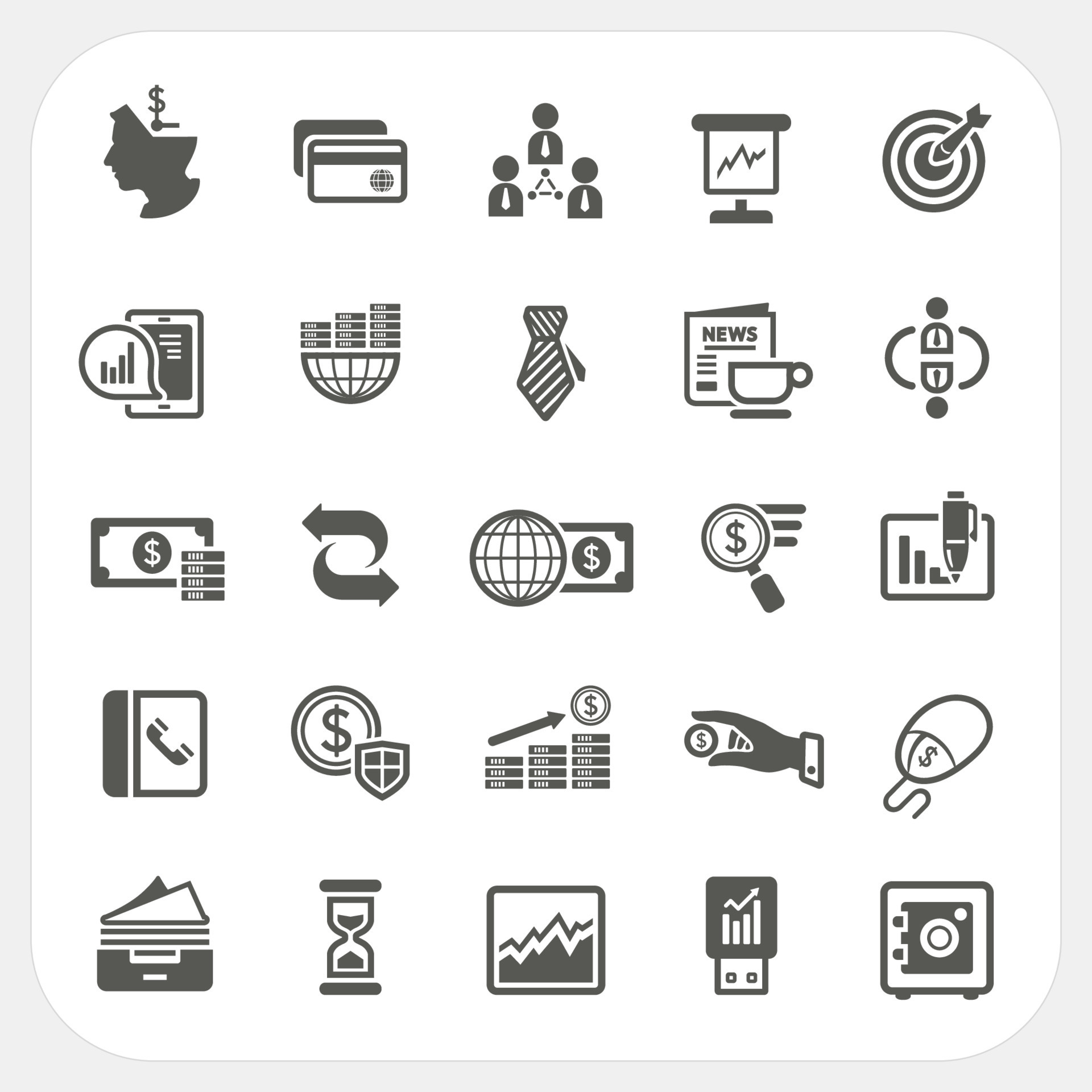 Business and finance icons set 13129427 Vector Art at Vecteezy