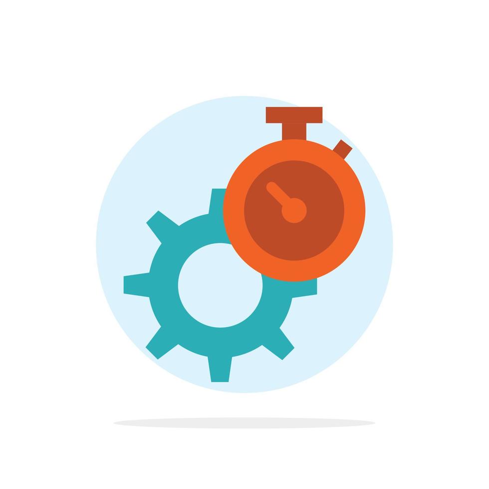 Timer Time Gear Setting Watch Abstract Circle Background Flat color Icon 13129697 Vector Art at ...