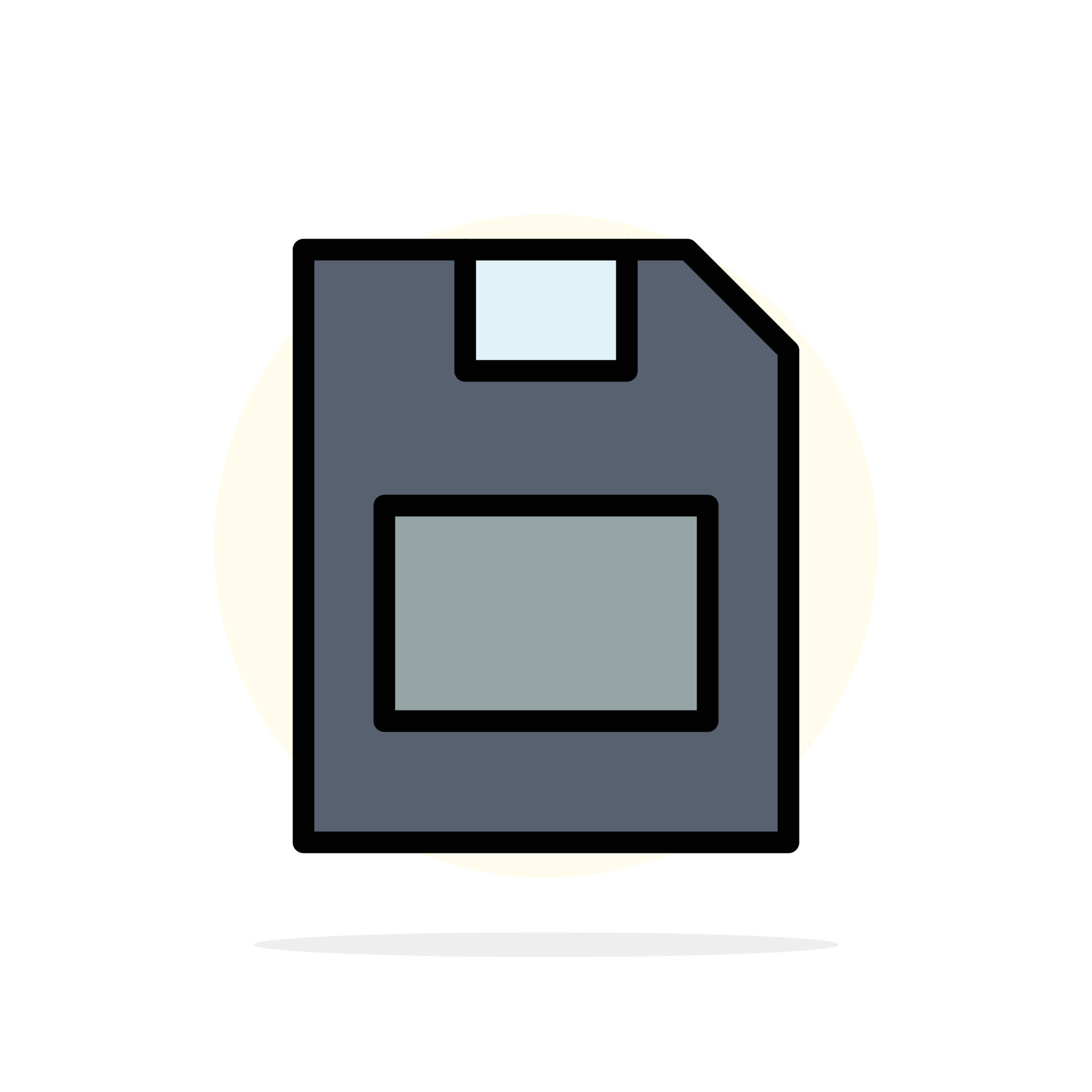 Card Memory Card Storage Data Abstract Circle Background Flat Color