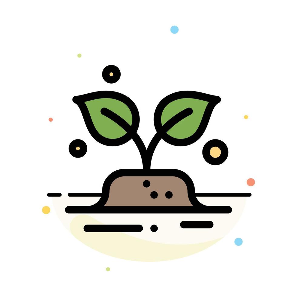 Green Trees World Save Abstract Flat Color Icon Template 13129858