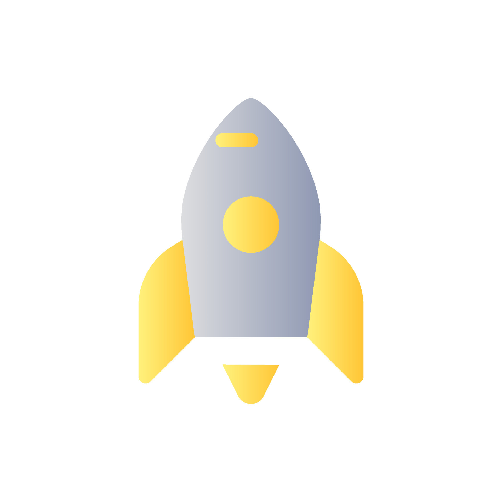 Rocket Flat Gradient Two Color Ui Icon Startup Success Launching Spacecraft Space Shuttle