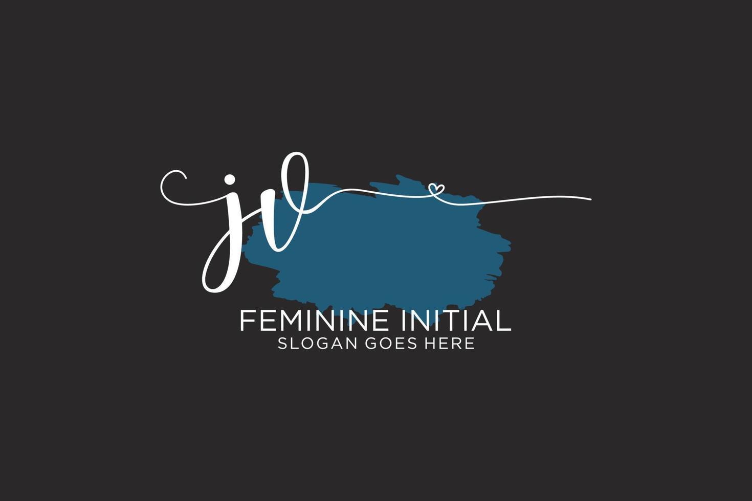 Initial Jv Beauty Monogram And Elegant Logo Design Handwriting Logo Of Initial Signature