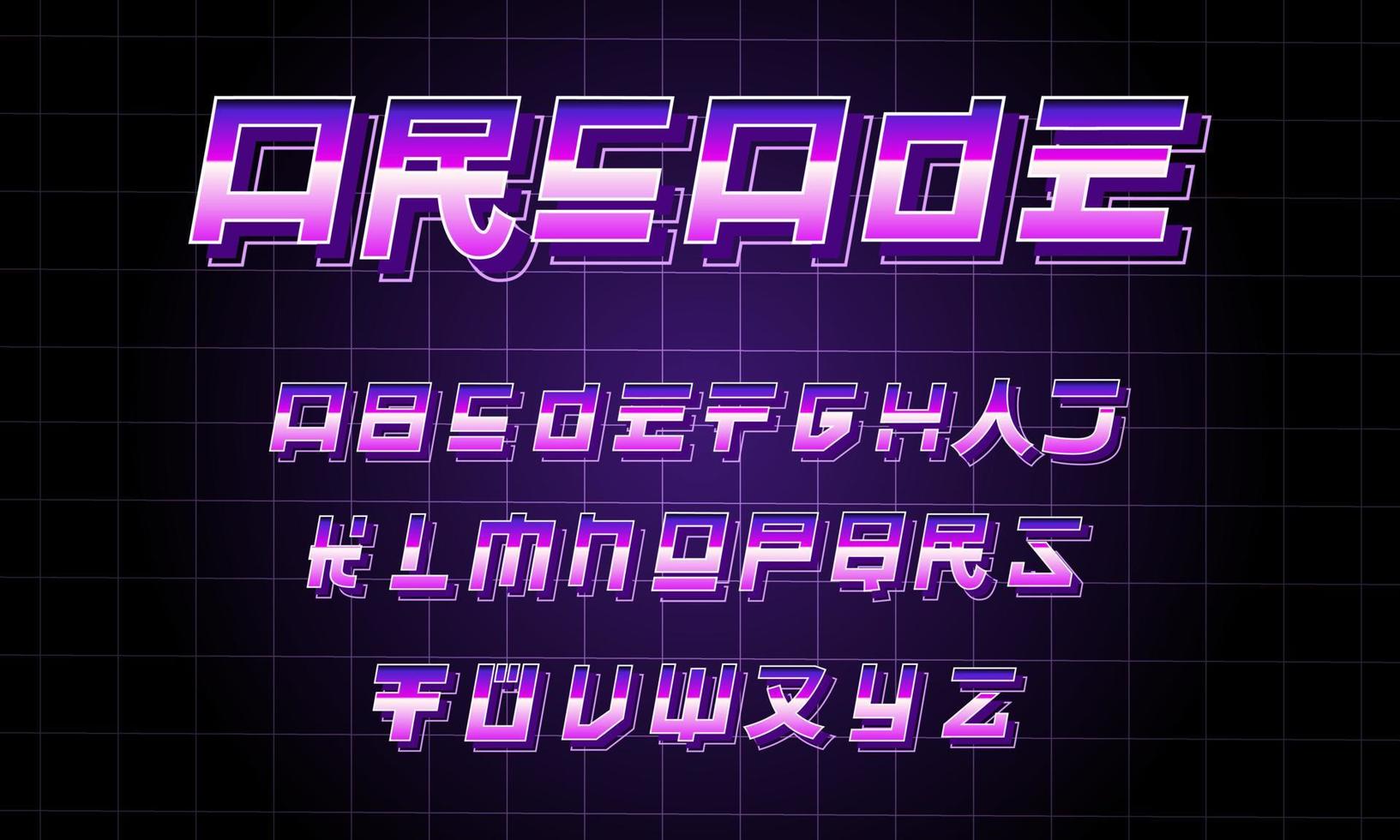 16bit Retro video game aesthetic, gaming abc for logos, brands and arcade machines. Tokyo ...