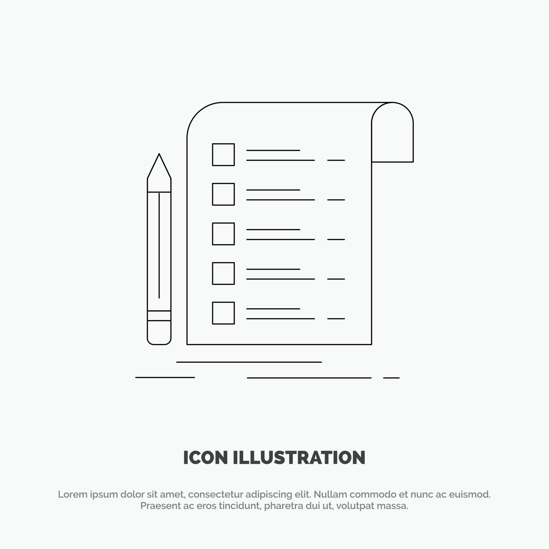 File Report Invoice Card Checklist Line Icon Vector 13137449 Vector Art at Vecteezy