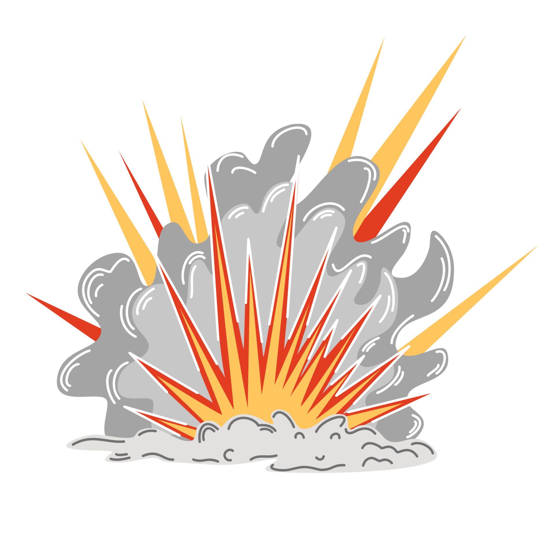 Explosion. Cartoon dynamite or bomb explosion, fire. Boom clouds and ... Explosion. Cartoon dynamite or bomb explosion, fire. Boom clouds and ...
