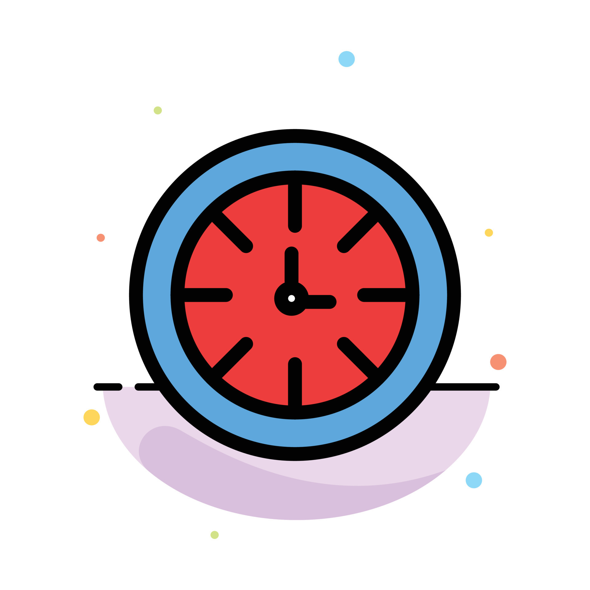 Watch Timer Clock Global Abstract Flat Color Icon Template 13137800