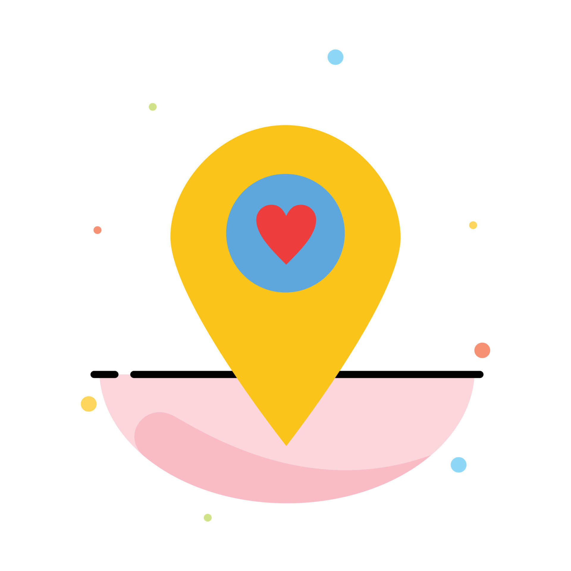 Heart Location Map Pointer Abstract Flat Color Icon Template 13137923