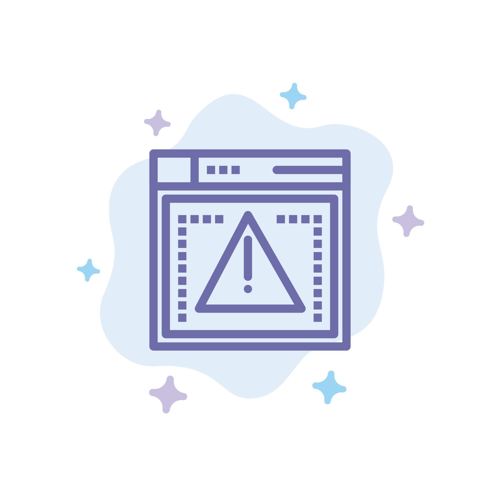 Computing Coding Error Blue Icon on Abstract Cloud Background 13138281 ...