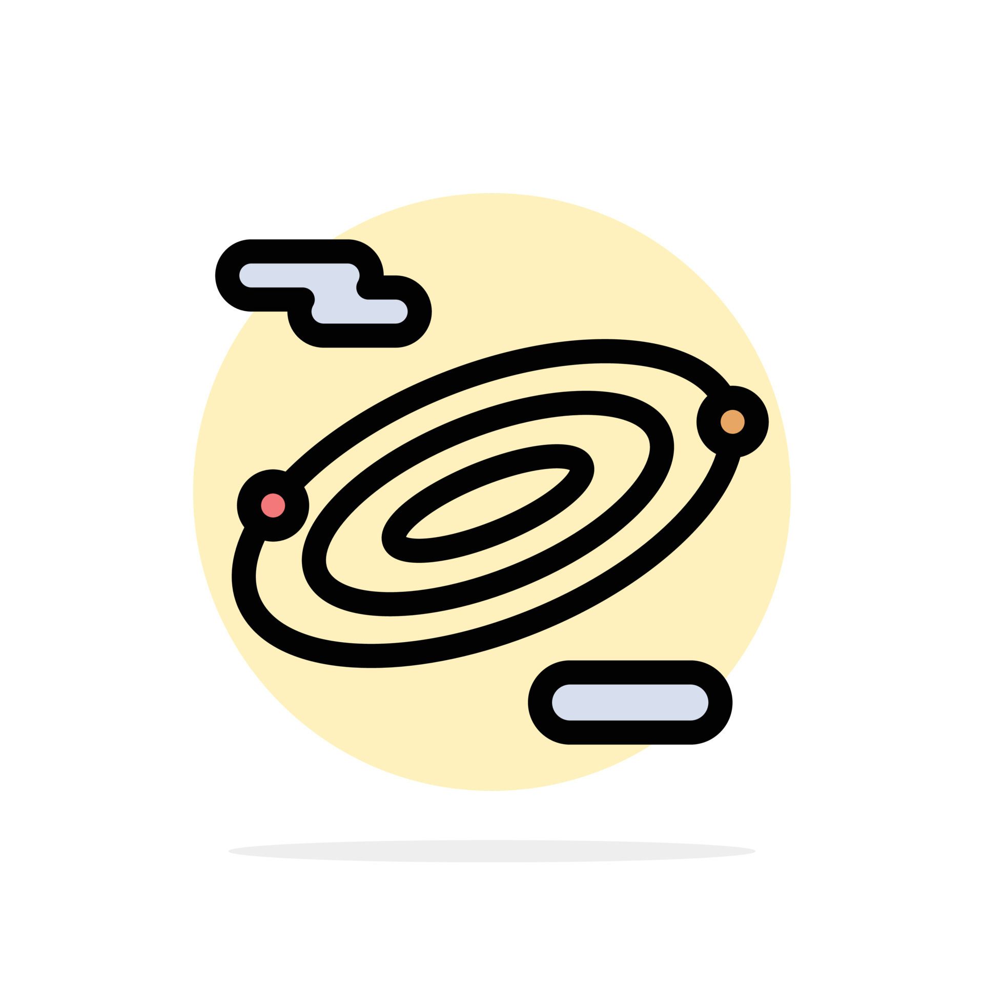 Rotation Science Space Abstract Circle Background Flat Color Icon