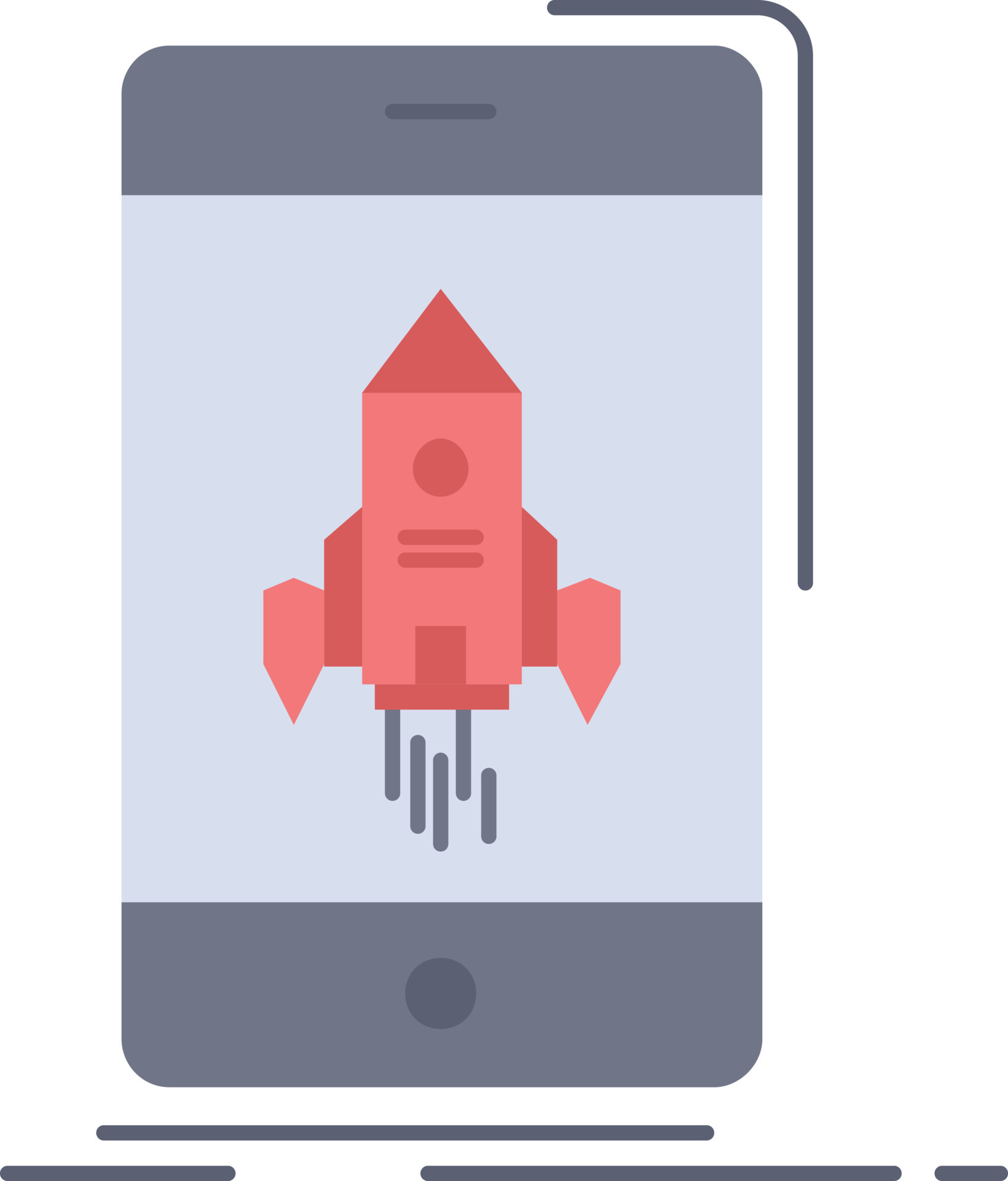 game gaming start mobile phone Flat Color Icon Vector 13138427 Vector Art at Vecteezy