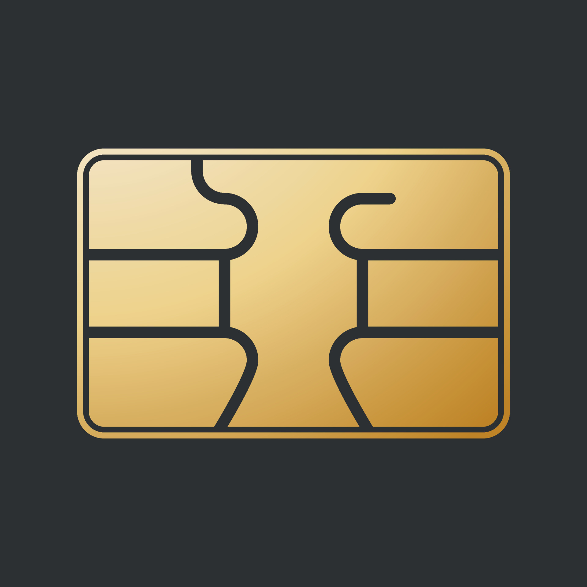 Golden SIM chip card. Microchip for Payment or credit card. Vector ... Golden SIM chip card. Microchip for Payment or credit card. Vector ...