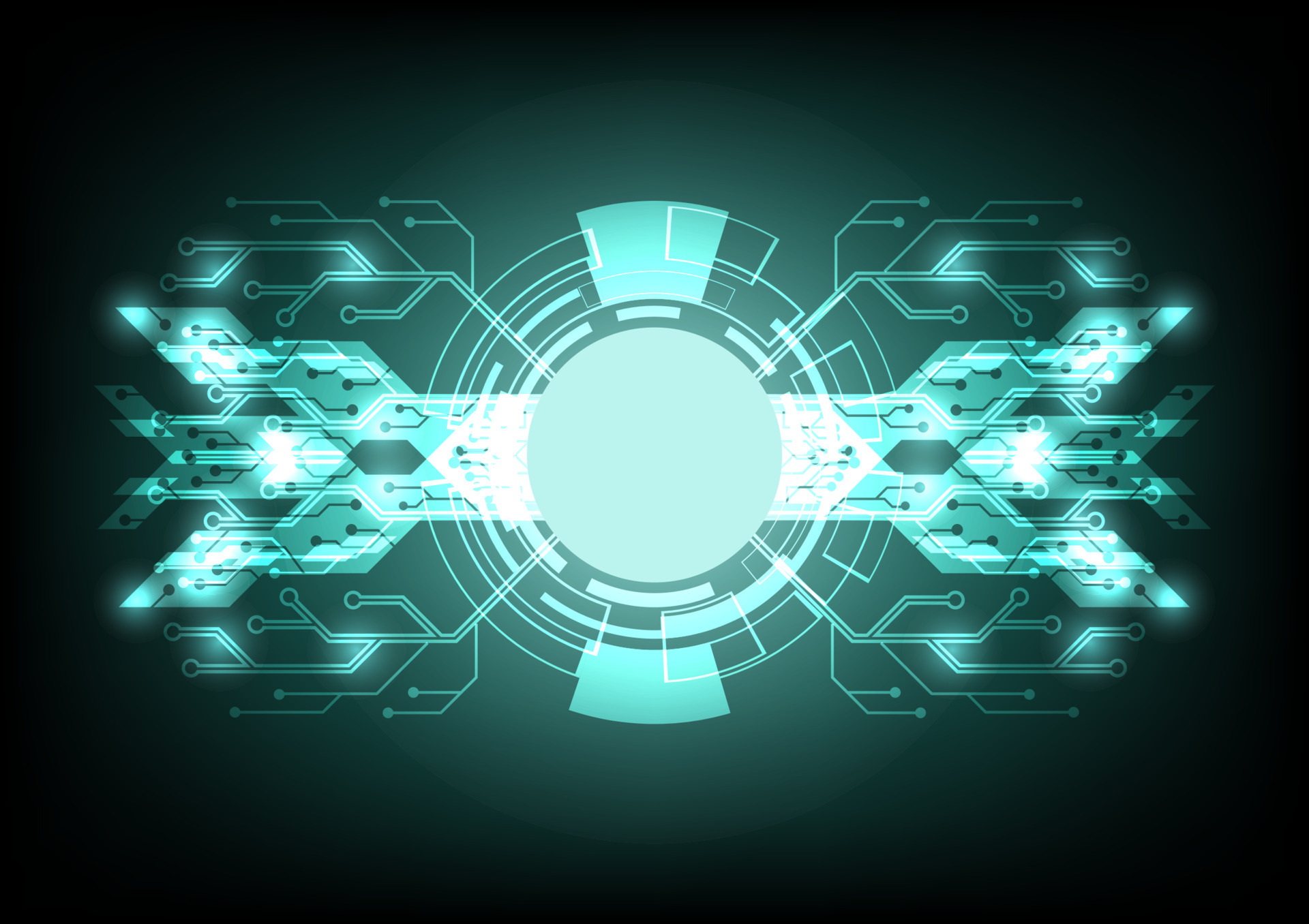 abstruct Turquoise or green color technology computer circuit design ...