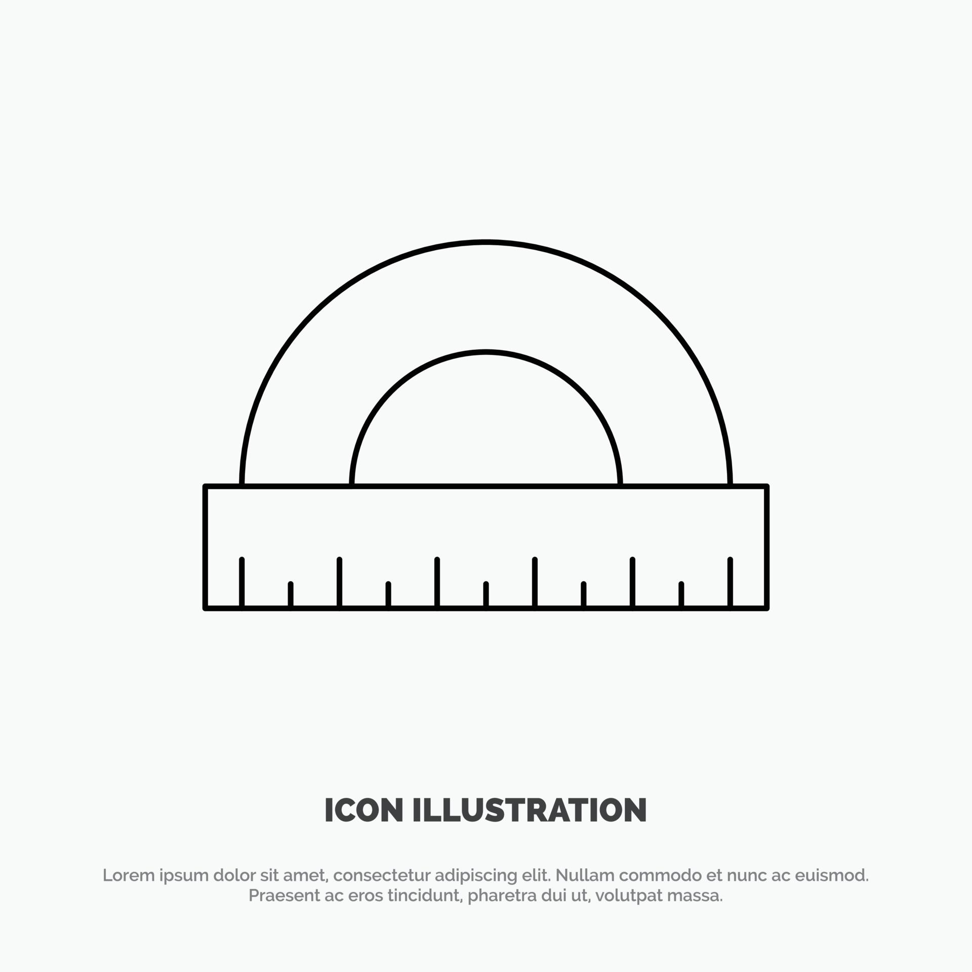 Angle Construction Measure Ruler Scale Line Icon Vector 13140583 Vector