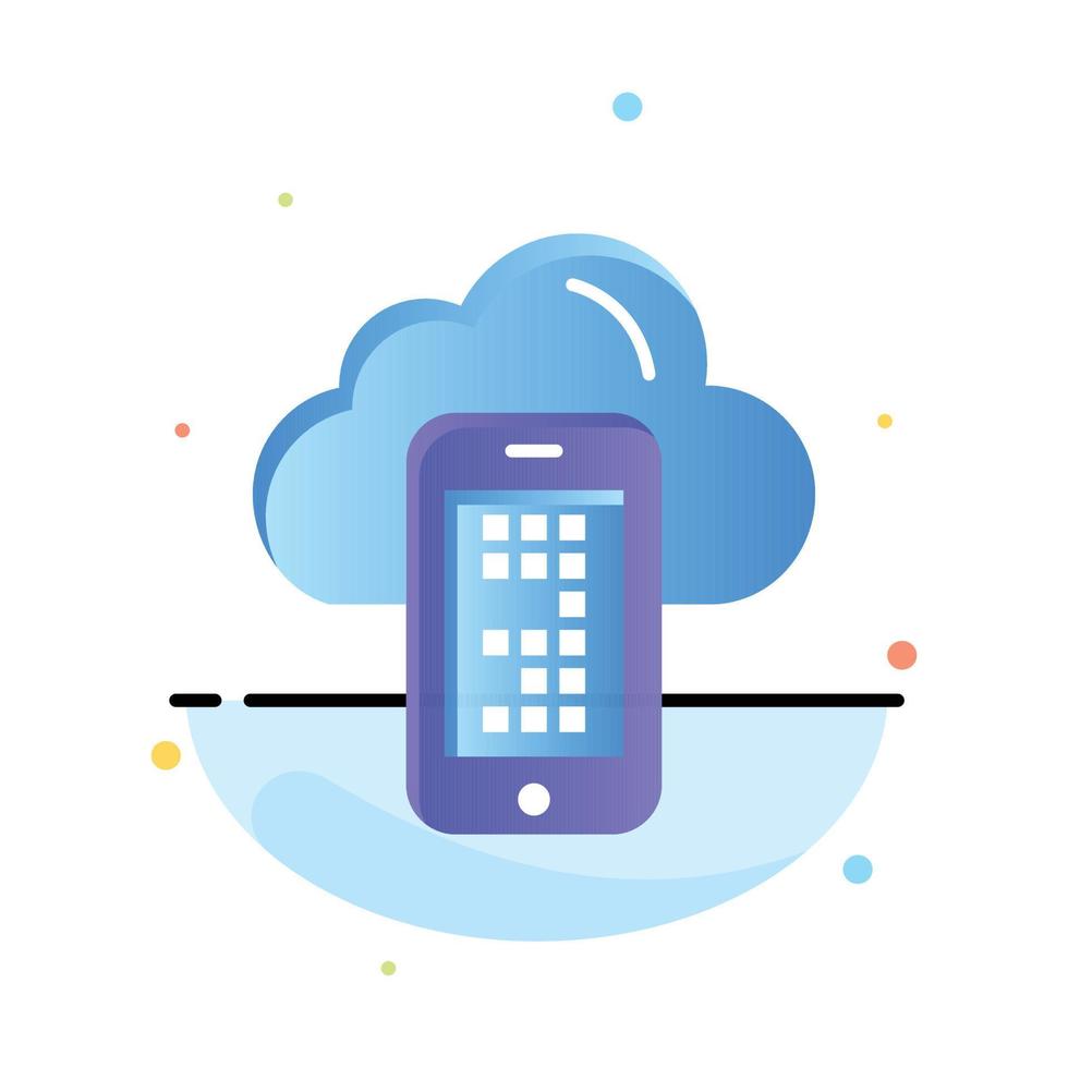 Cloud Computing Mobile Cell Abstract Flat Color Icon Template 13140855 Vector Art at Vecteezy