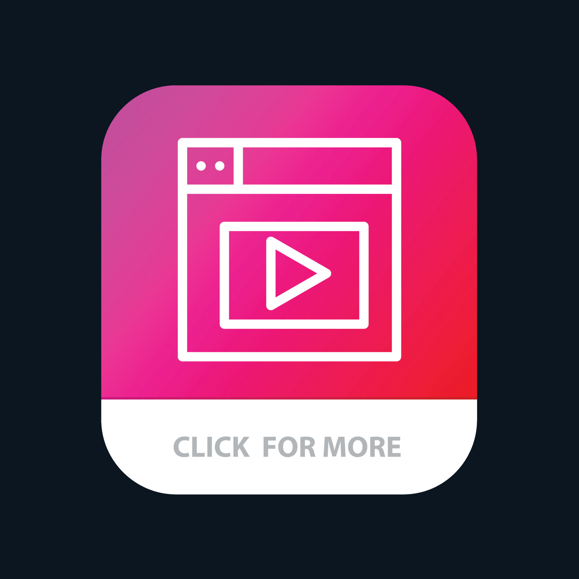 Web Design Video Mobile App Button Android And Ios Line Version 13140979 Vector Art At Vecteezy