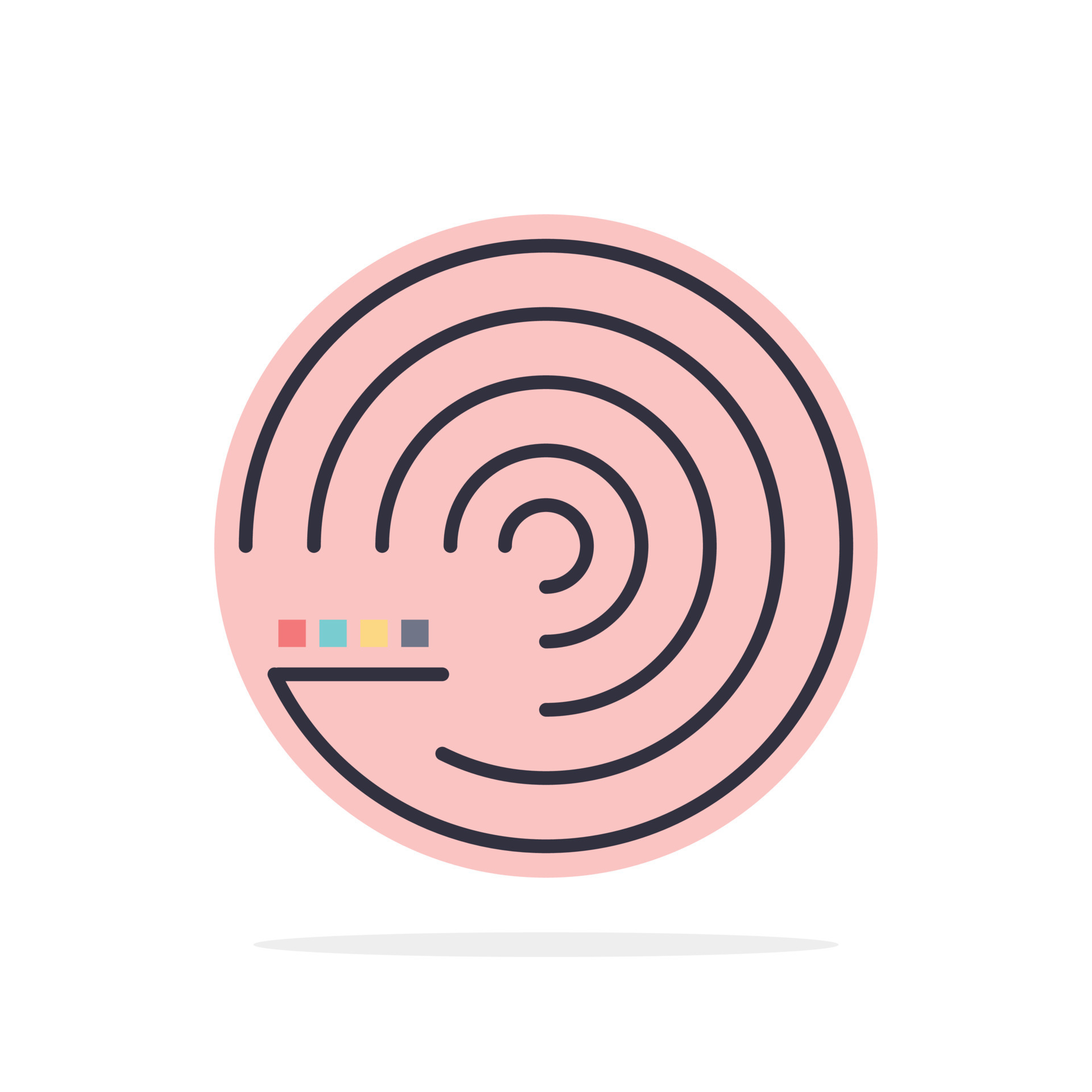 Forecasting Model Forecasting Model Science Abstract Circle Background Flat Color Icon 13141085