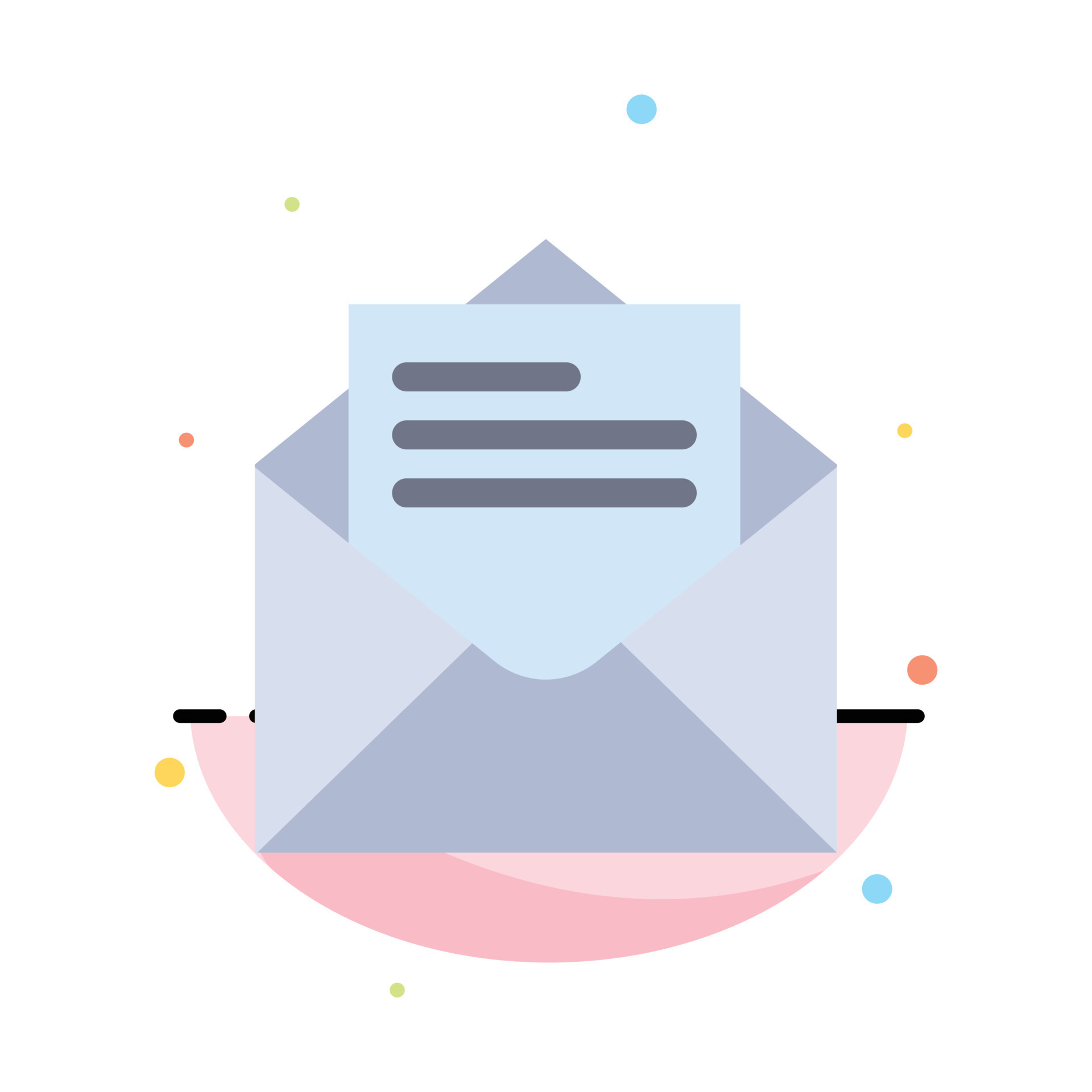 Email Mail Message Text Abstract Flat Color Icon Template 13141331