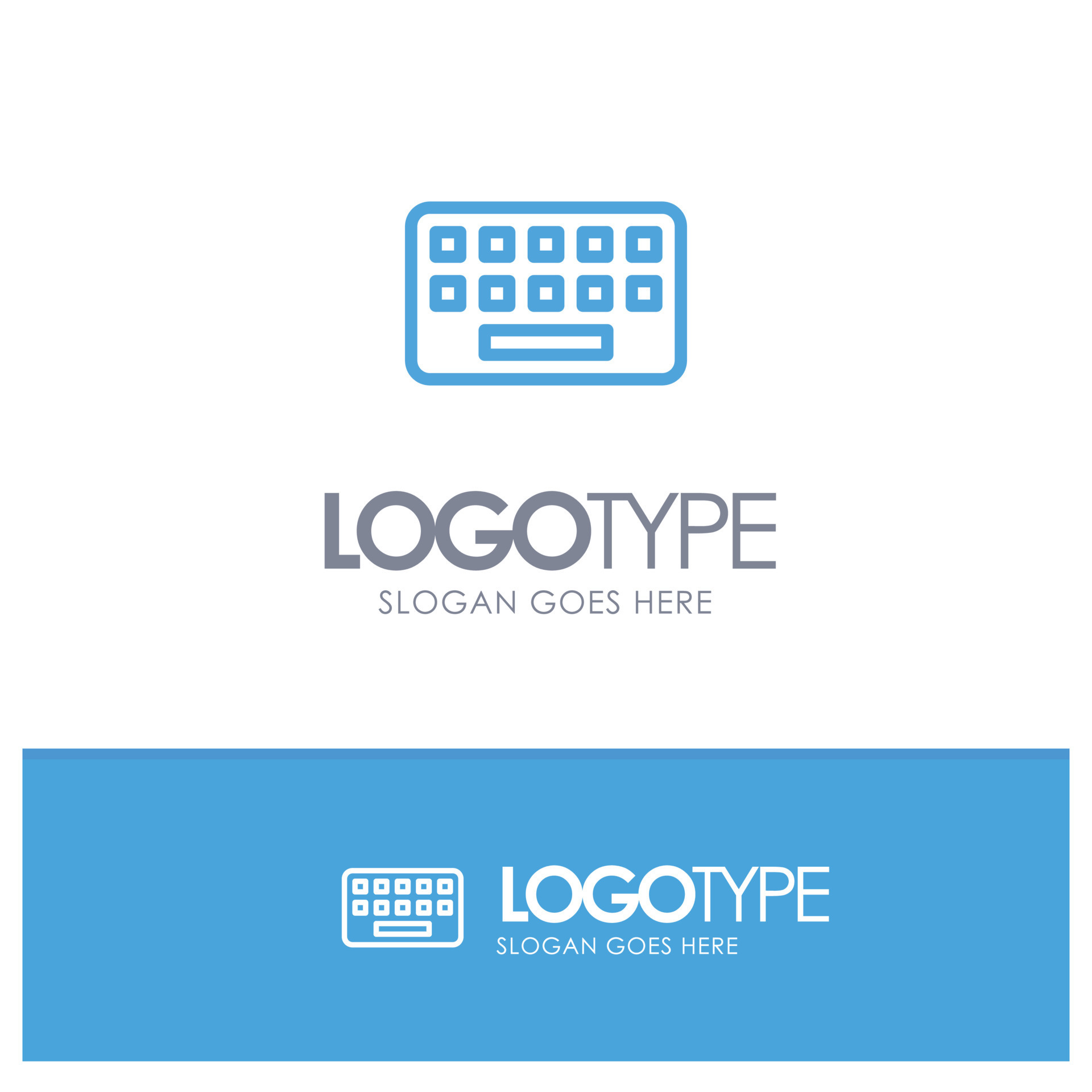 Keyboard Typing Board Key Blue Outline Logo With Place For Tagline 13141568 Vector Art At Vecteezy