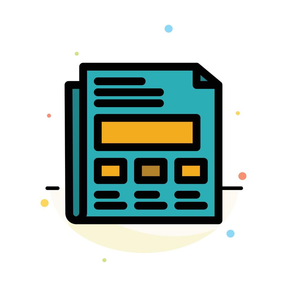 Report Paper Sheet Presentation Abstract Flat Color Icon Template 13141570 Vector Art At Vecteezy