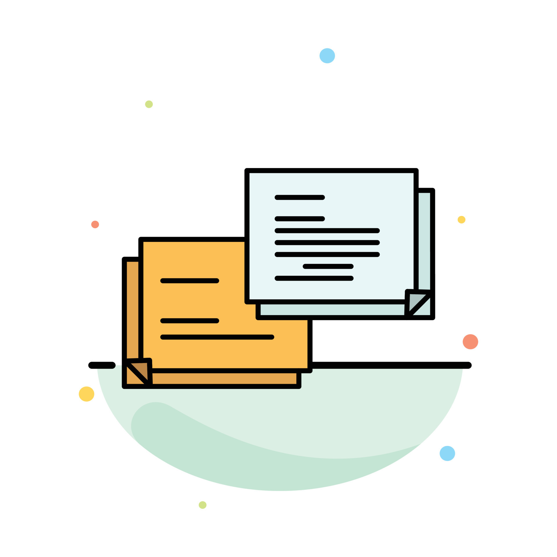 Chat Bubble Message Popup Abstract Flat Color Icon Template 13142275 Vector Art At Vecteezy