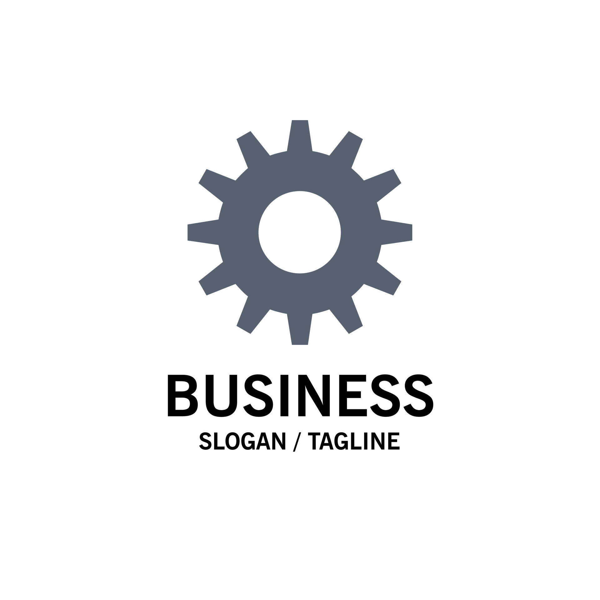 Cogs Gear Setting Business Logo Template Flat Color 13142567 Vector Art At Vecteezy