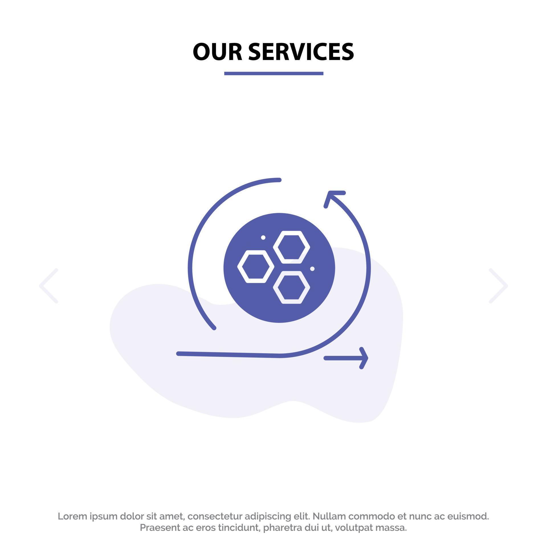Our Services Modeling Api Modeling Science Solid Glyph Icon Web card Template 13142613 Vector ...