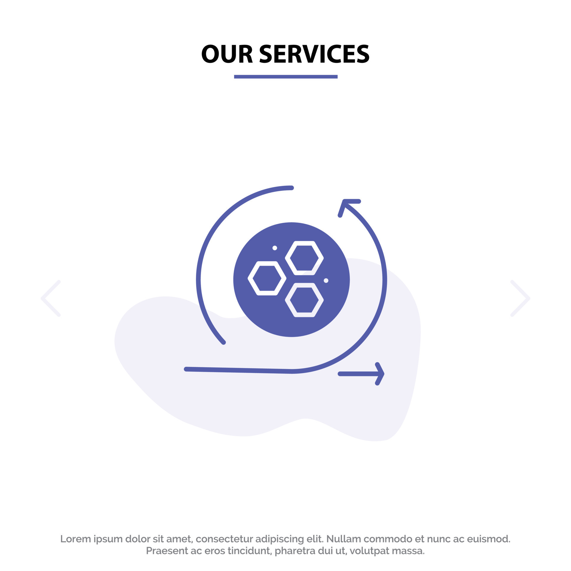 Our Services Modeling Api Modeling Science Solid Glyph Icon Web Card Template 13142613 Vector