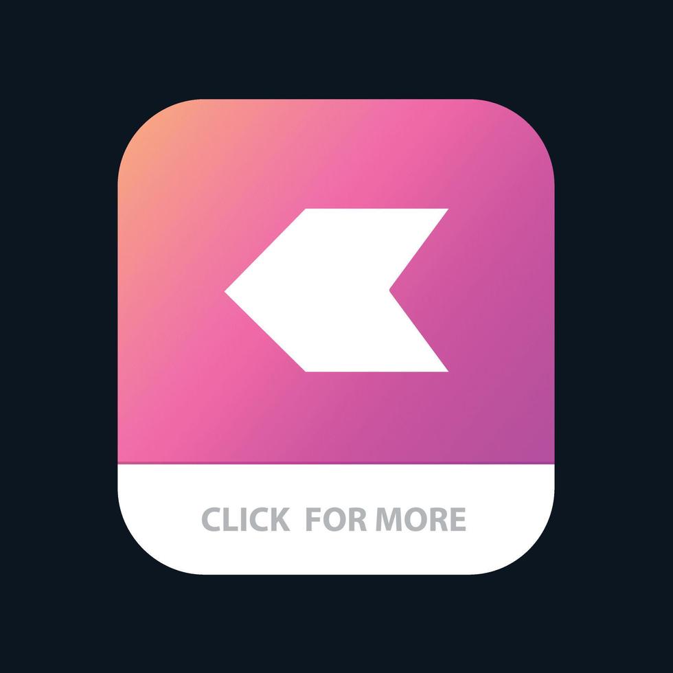 Arrow Pointer Left Mobile App Button Android And Ios Glyph Version 13143883 Vector Art At Vecteezy