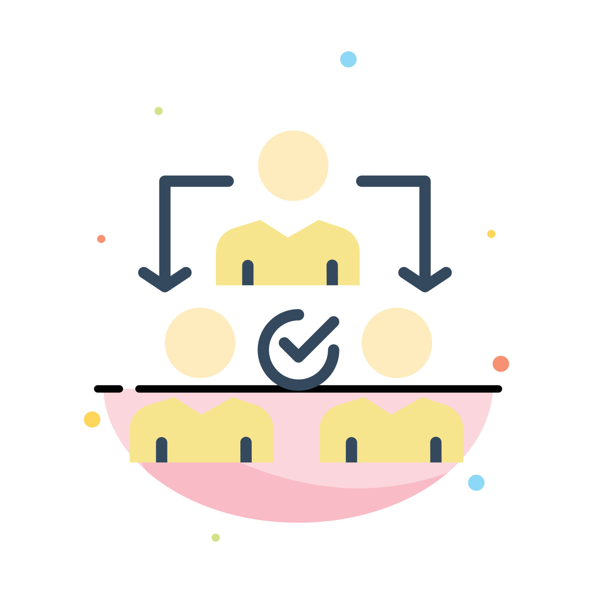 Assignment Delegate Delegating Distribution Abstract Flat Color Icon Template 13145134 Vector