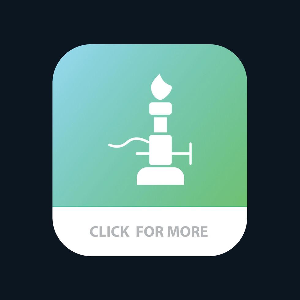Fire Lab Light Science Torch Mobile App Button Android and IOS Glyph Version 13145270 Vector Art ...