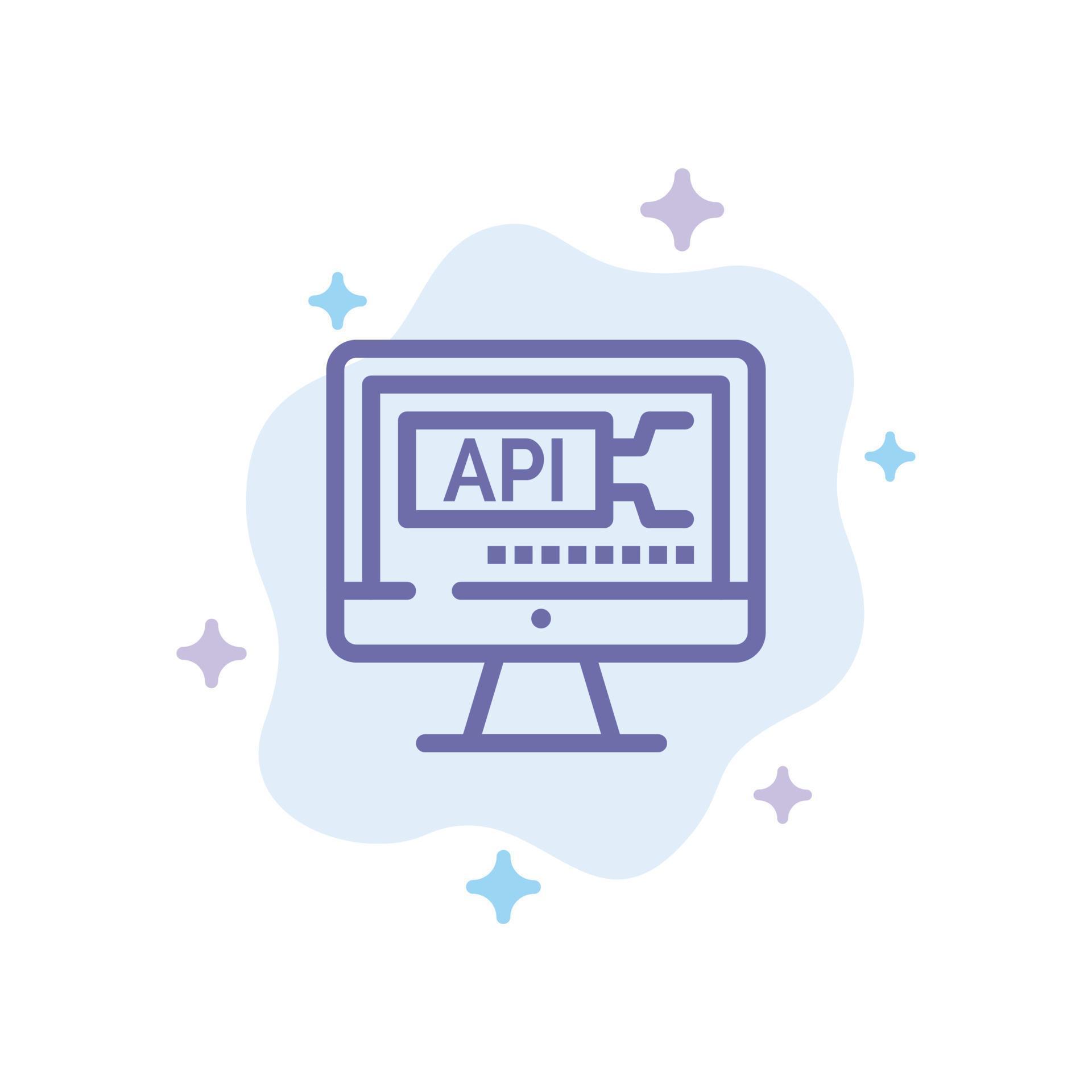 Computer Code Coding Education Blue Icon On Abstract Cloud Background