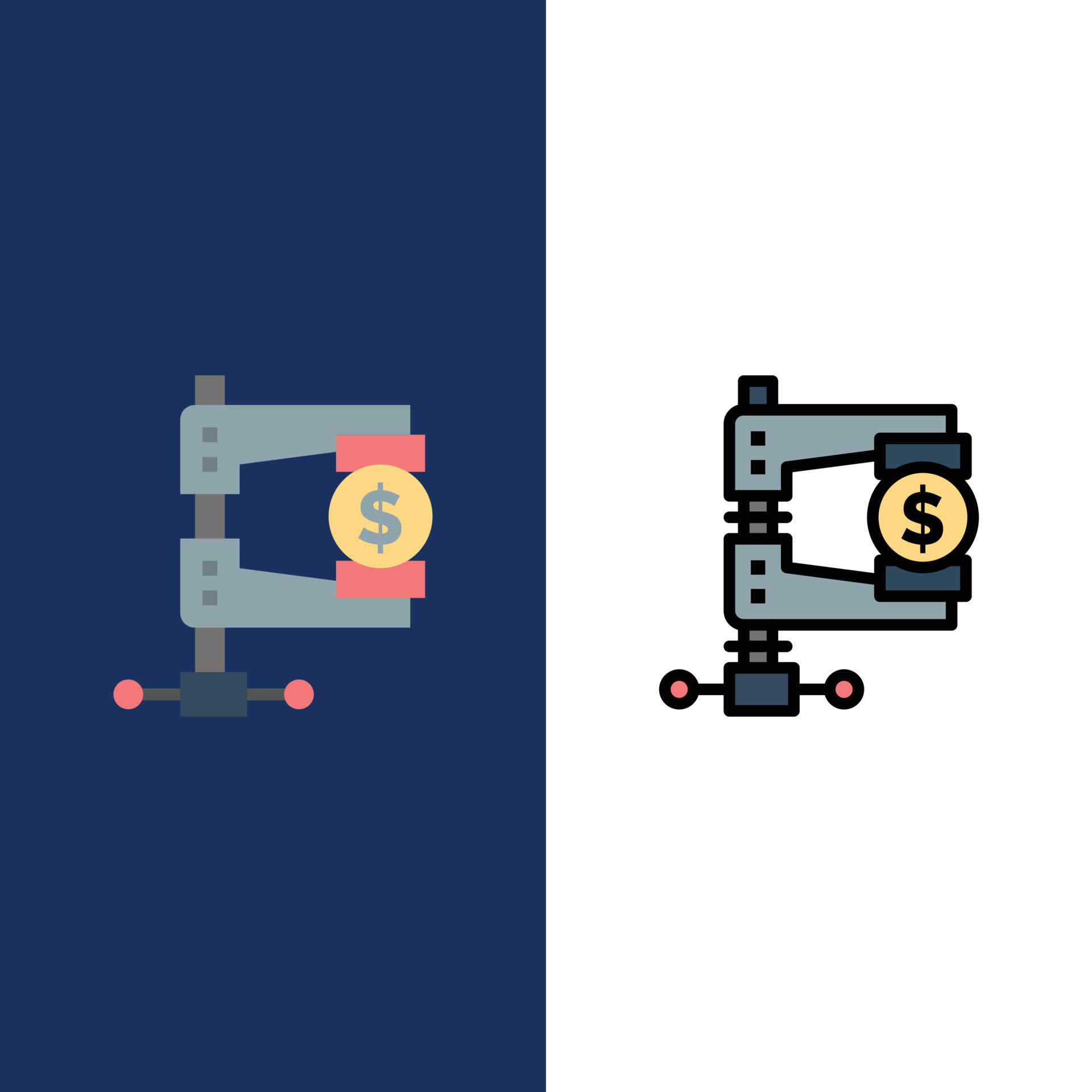Business Finance Income Market Reform Icons Flat and Line Filled Icon ... Business Finance Income Market Reform Icons Flat and Line Filled Icon ...