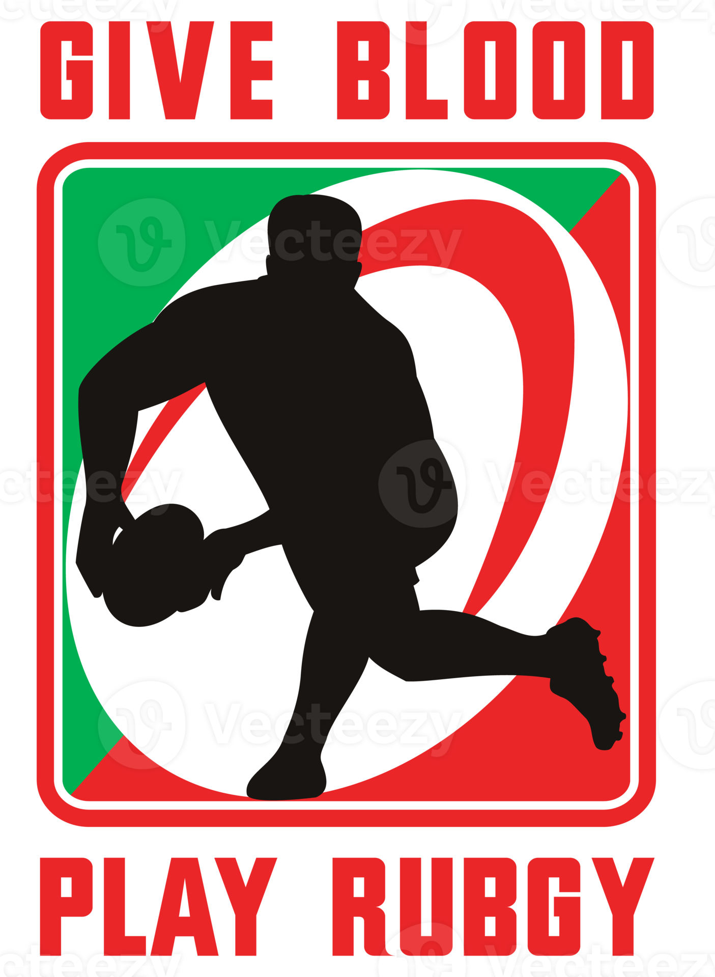 Rugby Player Passing Ball Facing Front 13146124 Png